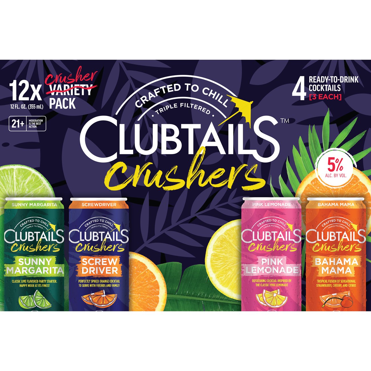 Clubtails Crushers Variety Pack 12 pk Bottles - Shop Malt beverages ...