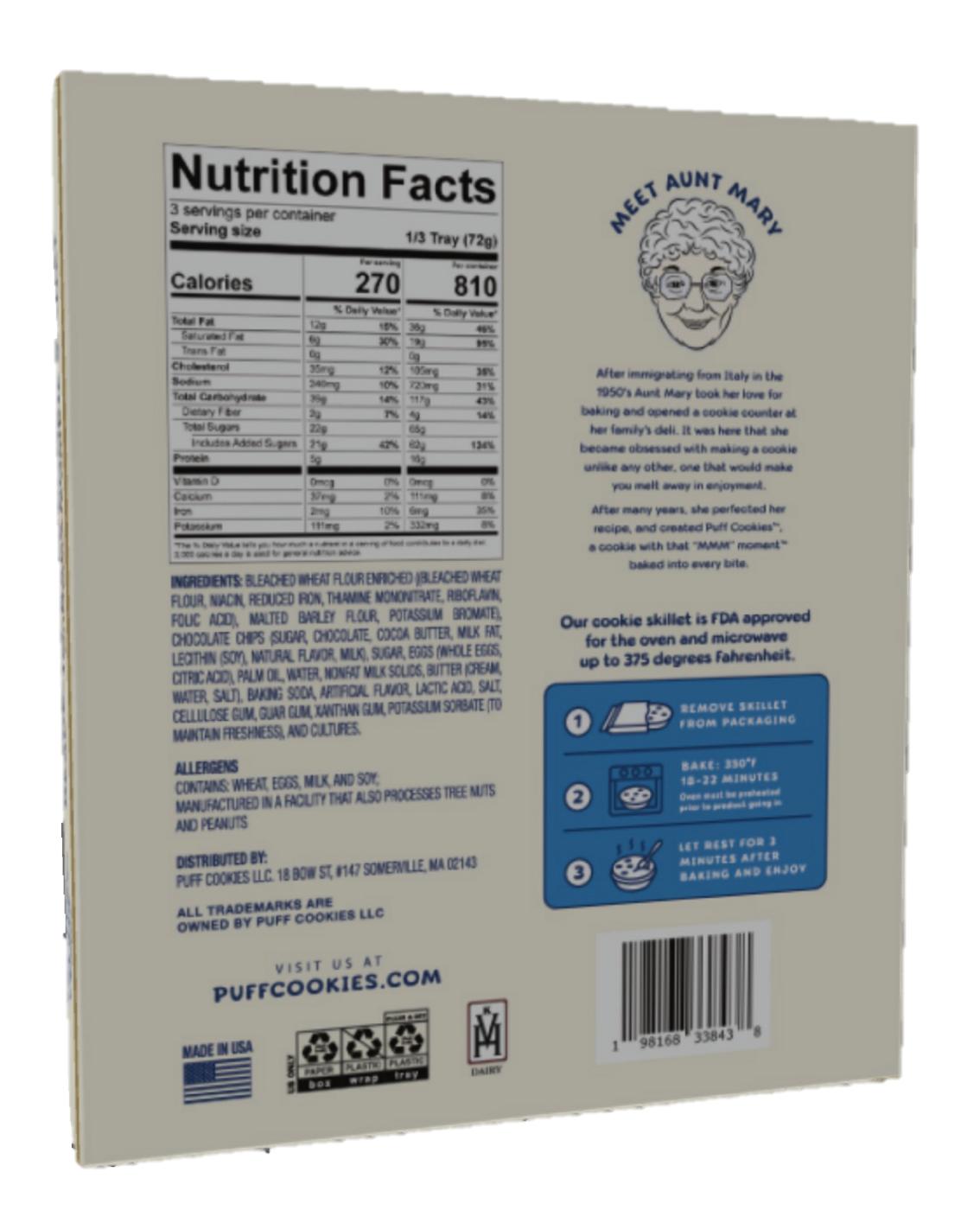 Puff Cookies Ready-To-Bake Cookie Skillet - Chocolate Chip - Shop ...