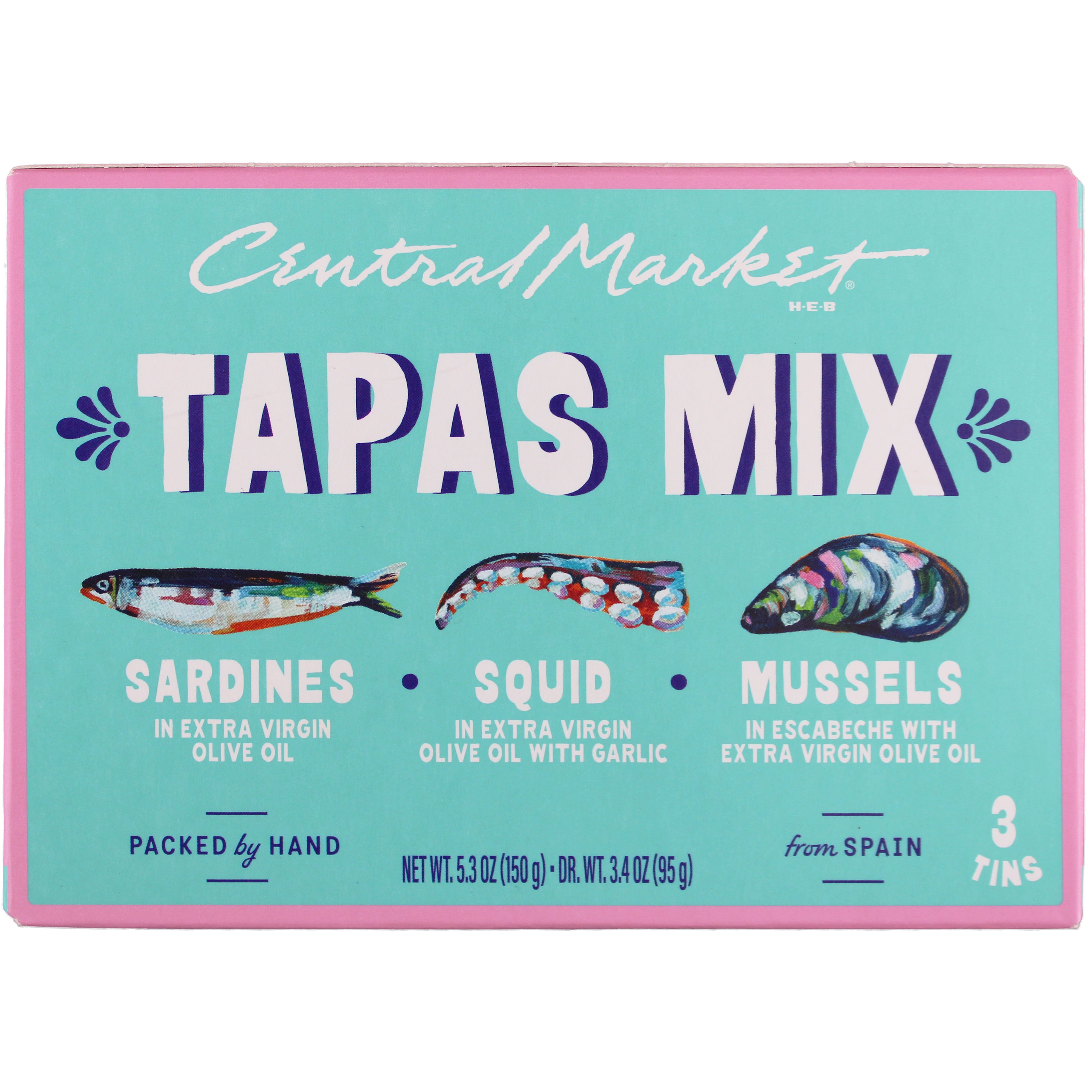 Central Market 3 Tins Tapas Mix - Shop Seafood at H-E-B