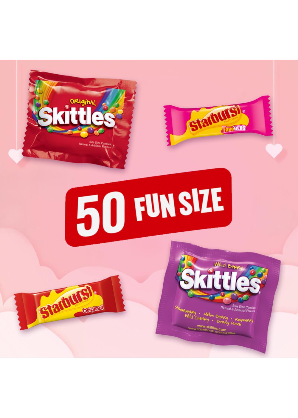 Skittles & Starburst Assorted Fun Size Valentine's Exchange Candy ...