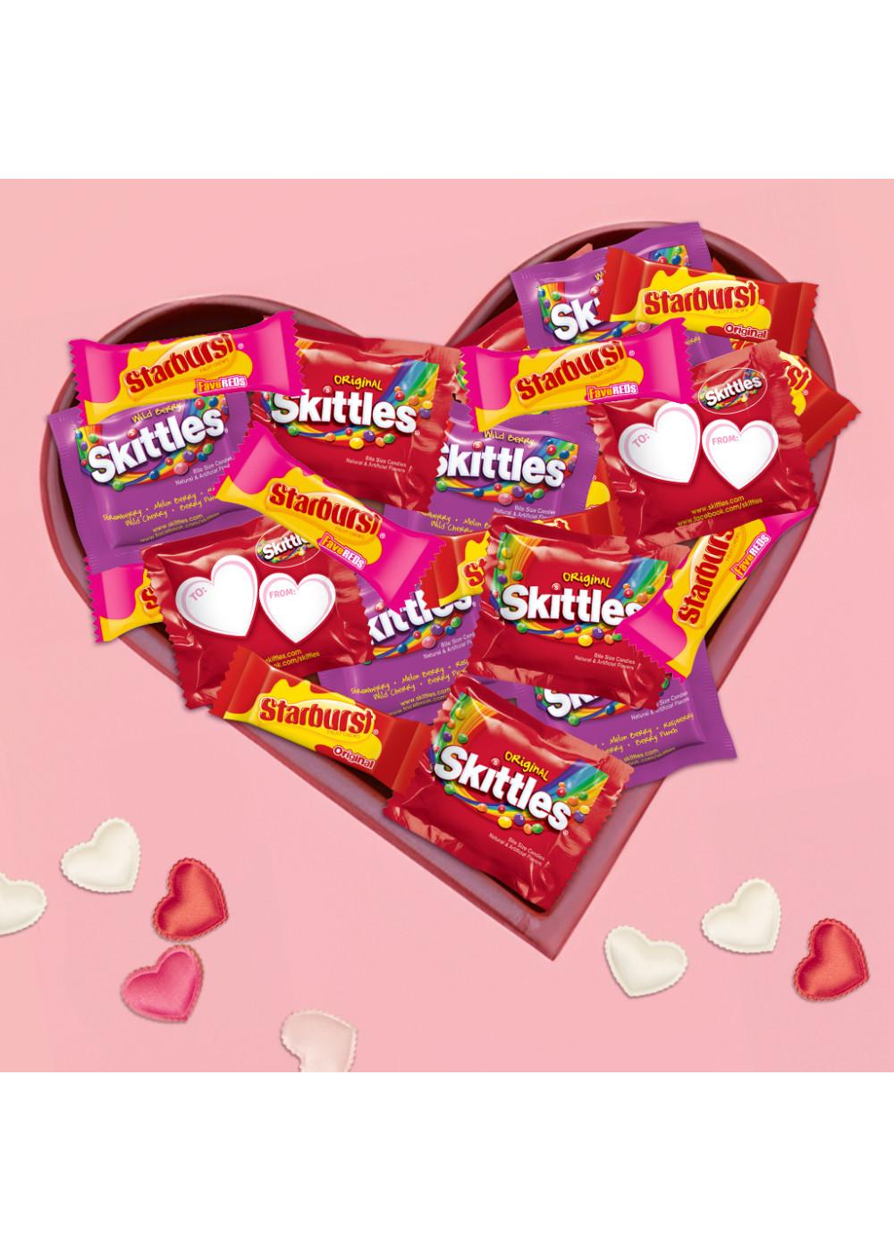 Skittles & Starburst Assorted Fun Size Valentine's Exchange Candy ...