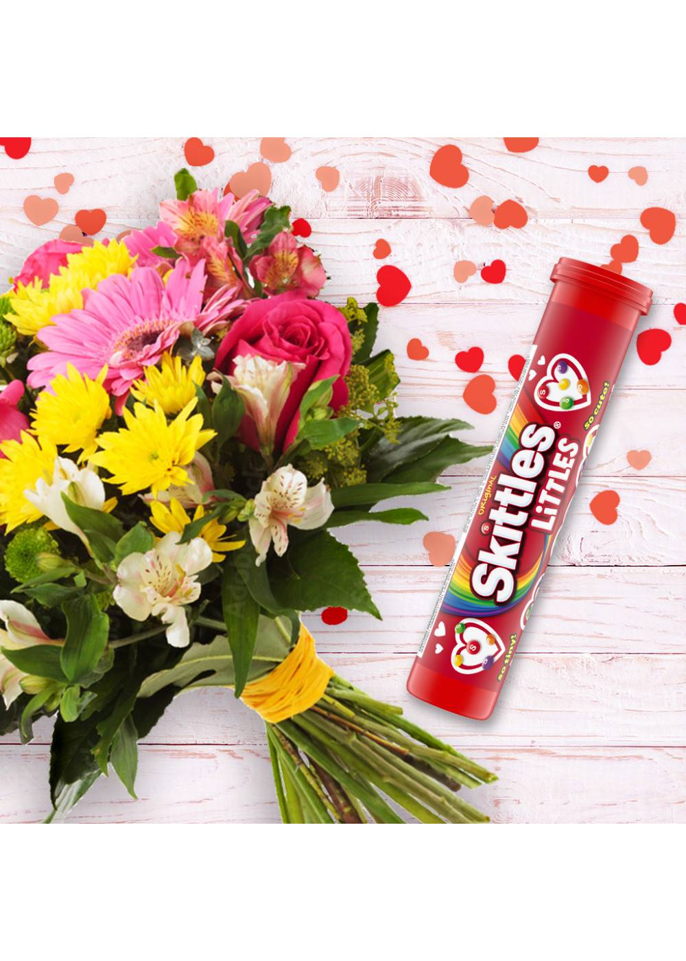 Skittles Littles Original Valentine's Candy Mega Tube - Shop Candy at H-E-B