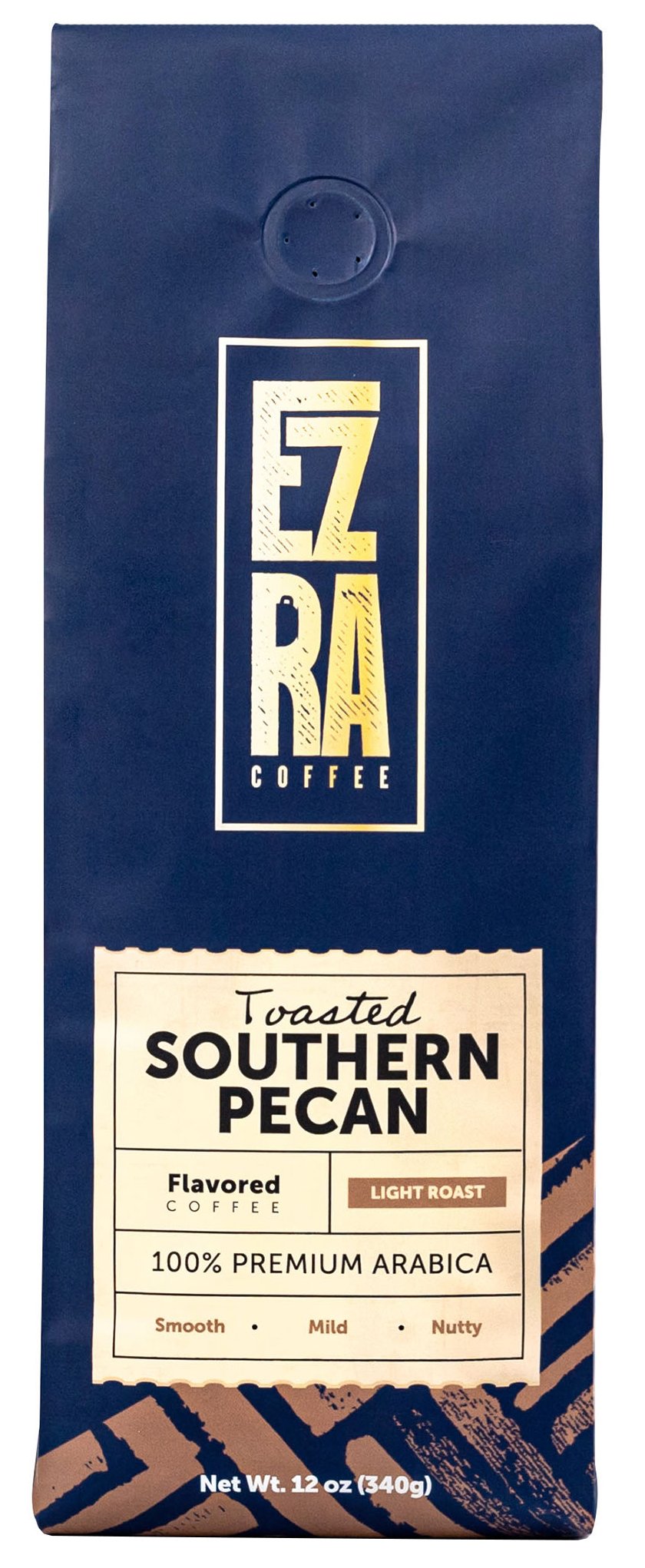 Ezra Coffee Toasted Southern Pecan Light Roast Whole Bean Coffee, 12 oz ...