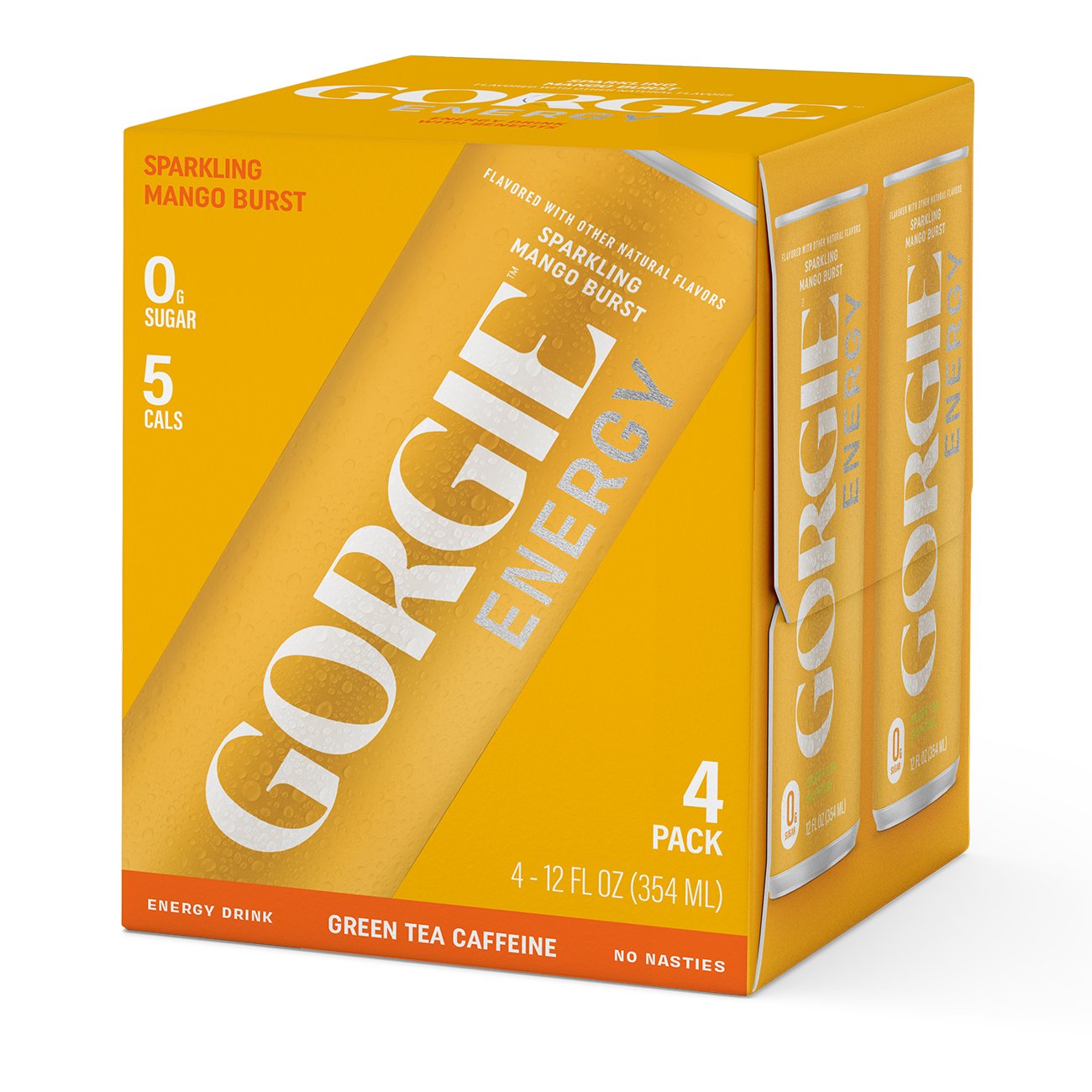 Gorgie Energy Sparkling Mango Burst 4 pk Cans - Shop Sports & energy ...
