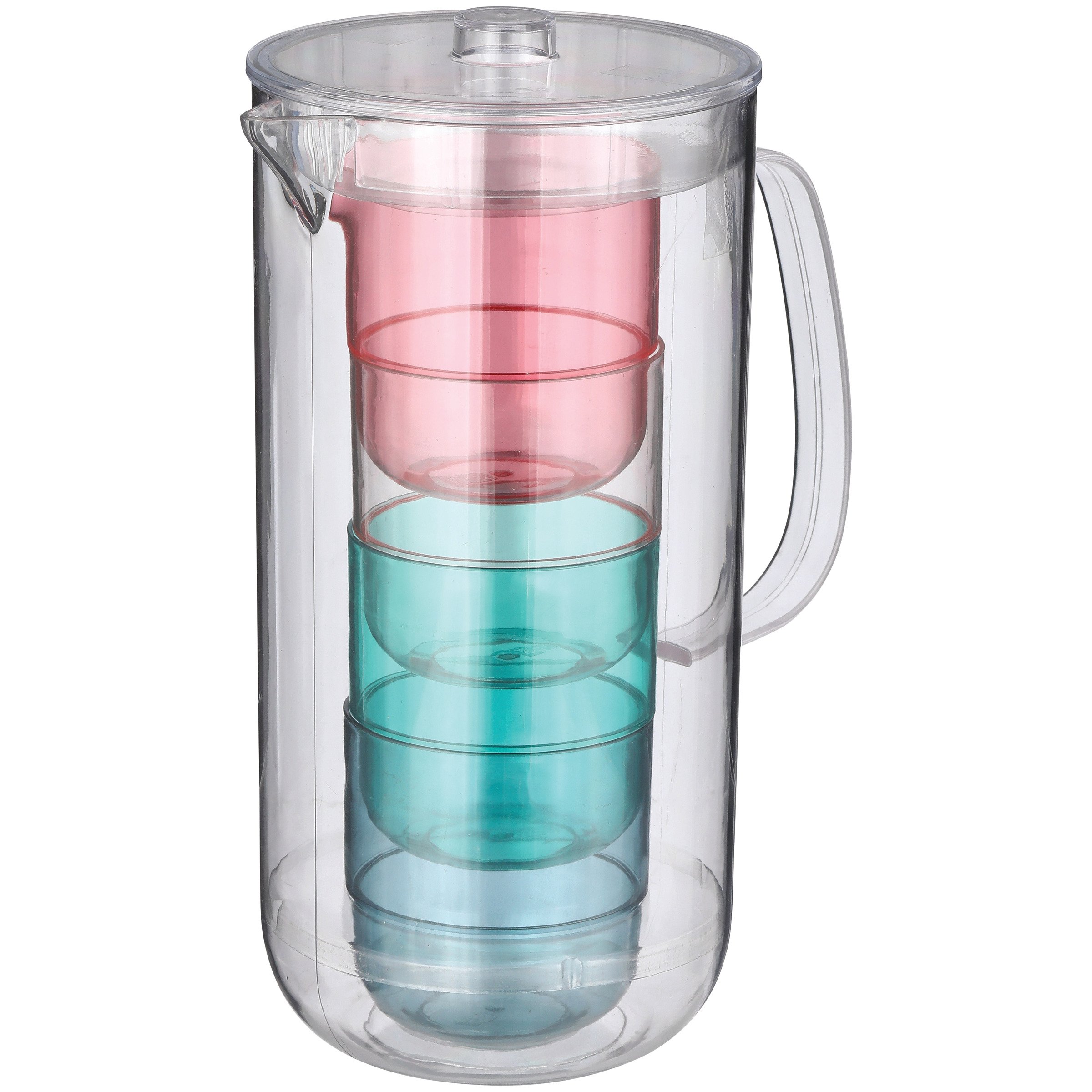 Destination Holiday Clear Pitcher with Cups Summer Set, 5 pc - Shop ...