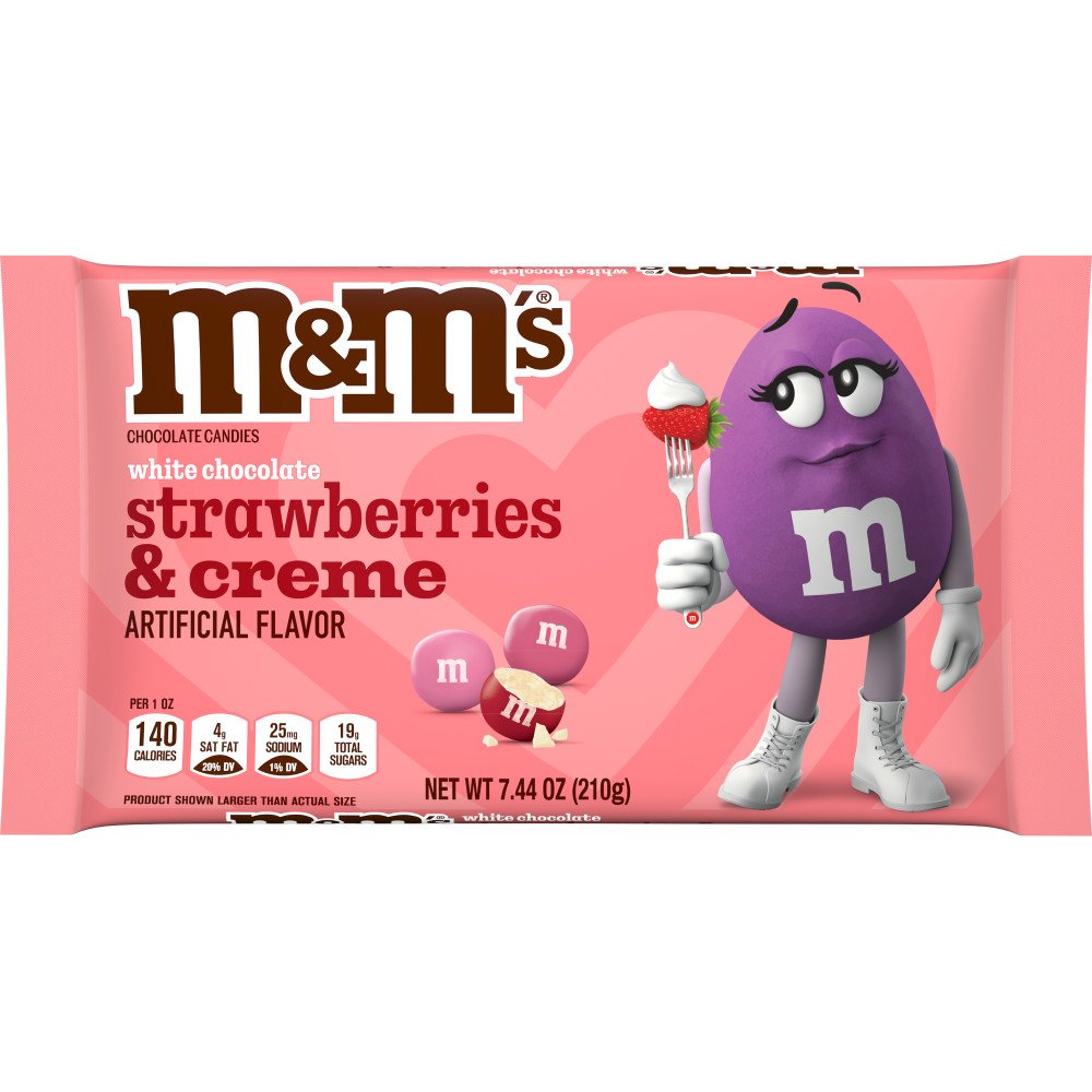 M&M'S White Chocolate Strawberries & Cream Valentine's Candy - Shop ...