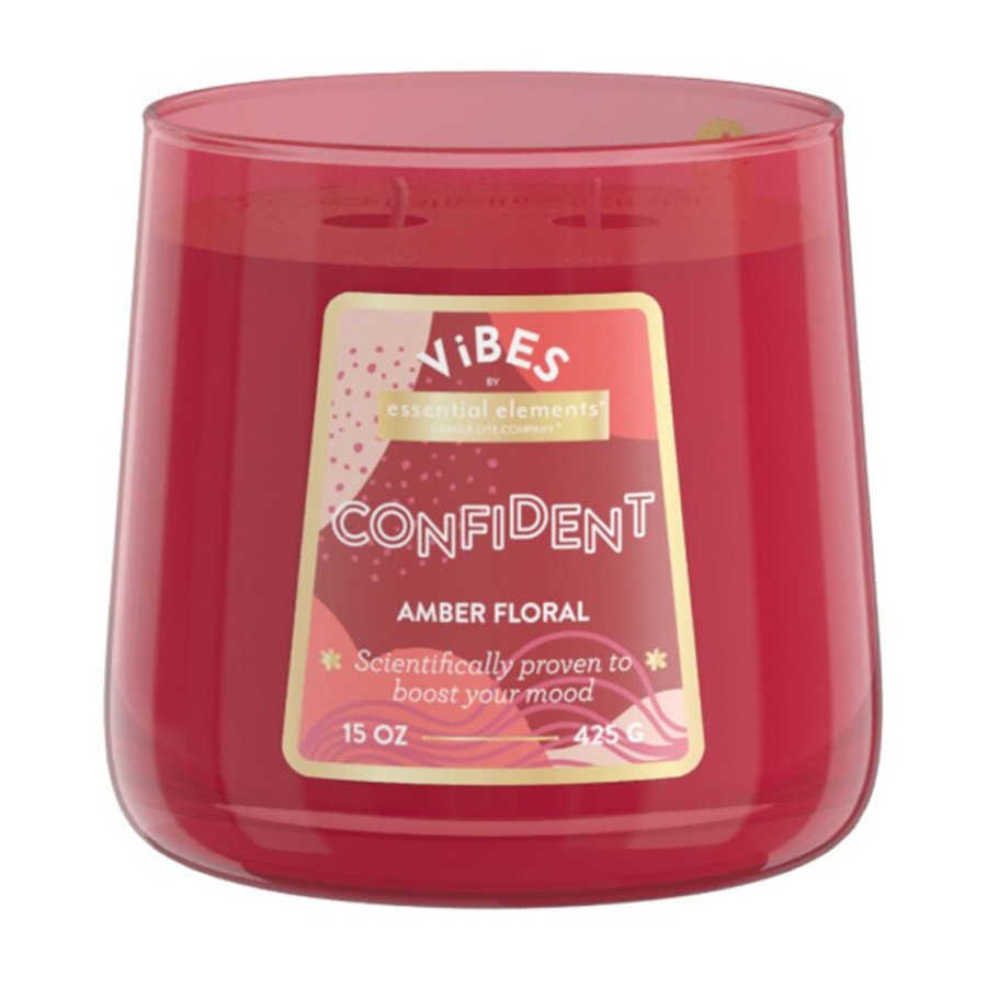 Essential Elements Vibes Confident Amber Floral Scented Candle - Shop ...