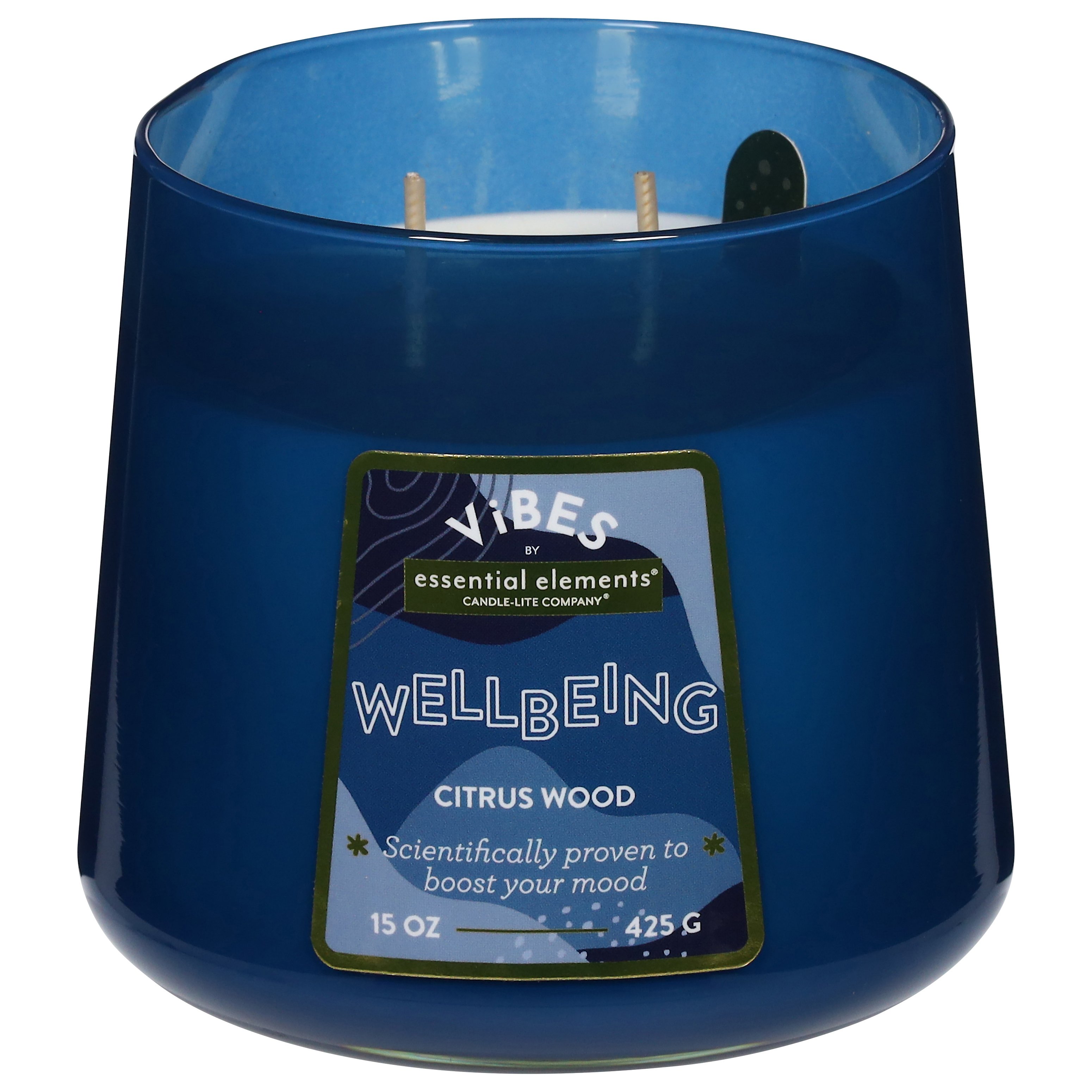 Essential Elements Vibes Wellbeing Citrus Wood Scented Candle - Shop ...