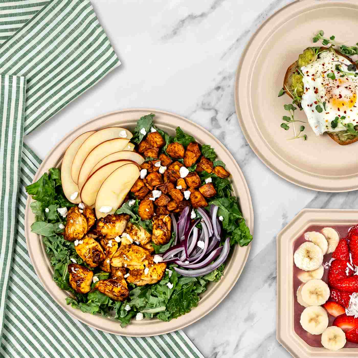 Field & Future by H-E-B Extra Strong Compostable Paper Plates, 10 in ...