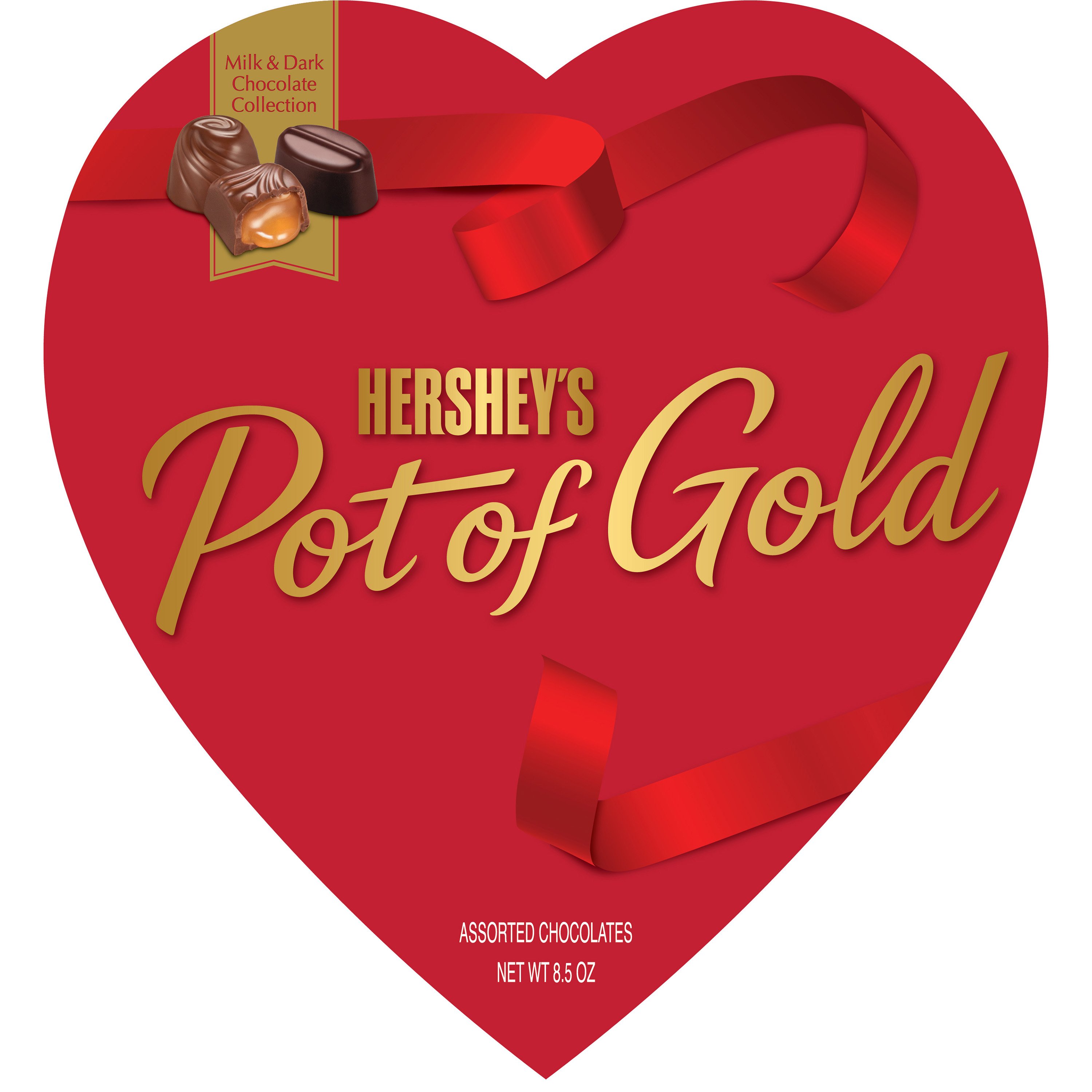 Hershey's Pot of Gold Assorted Chocolates Valentine's Heart Gift Box ...