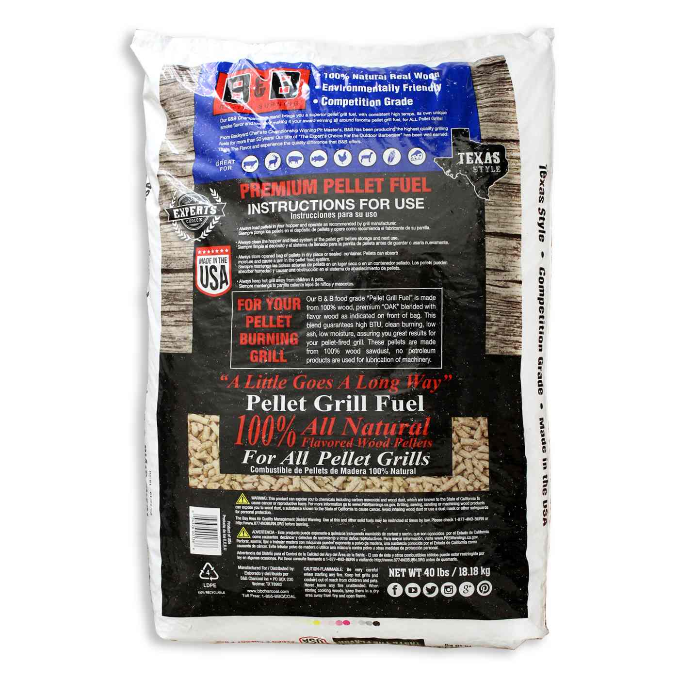 B&B Charcoal Championship Blend Wood Pellets - Shop Charcoal, wood ...
