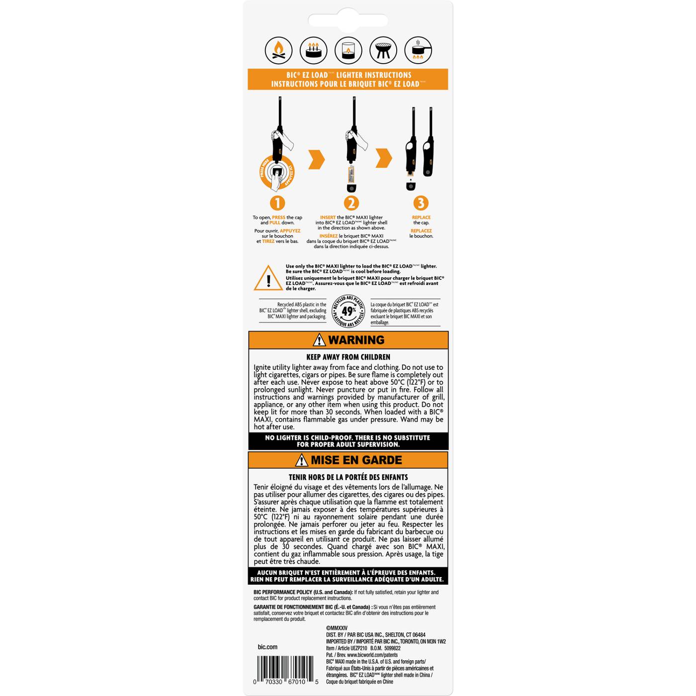 BiC EZ Load Reloadable Multi-Purpose Lighter - Shop Lighters ...