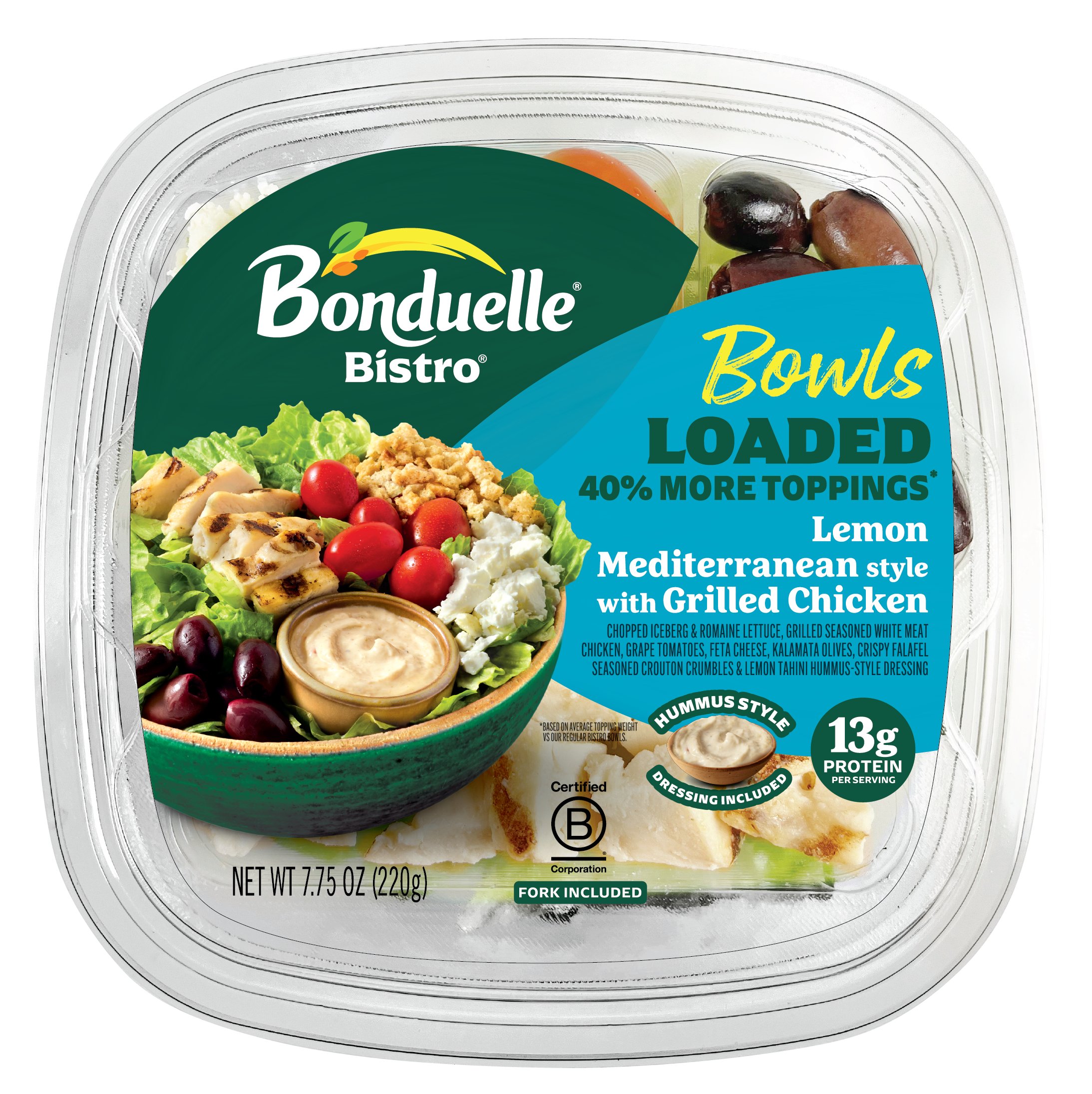 Bonduelle Bistro Bowls Grilled Chicken Salad - Lemon Mediterranean ...