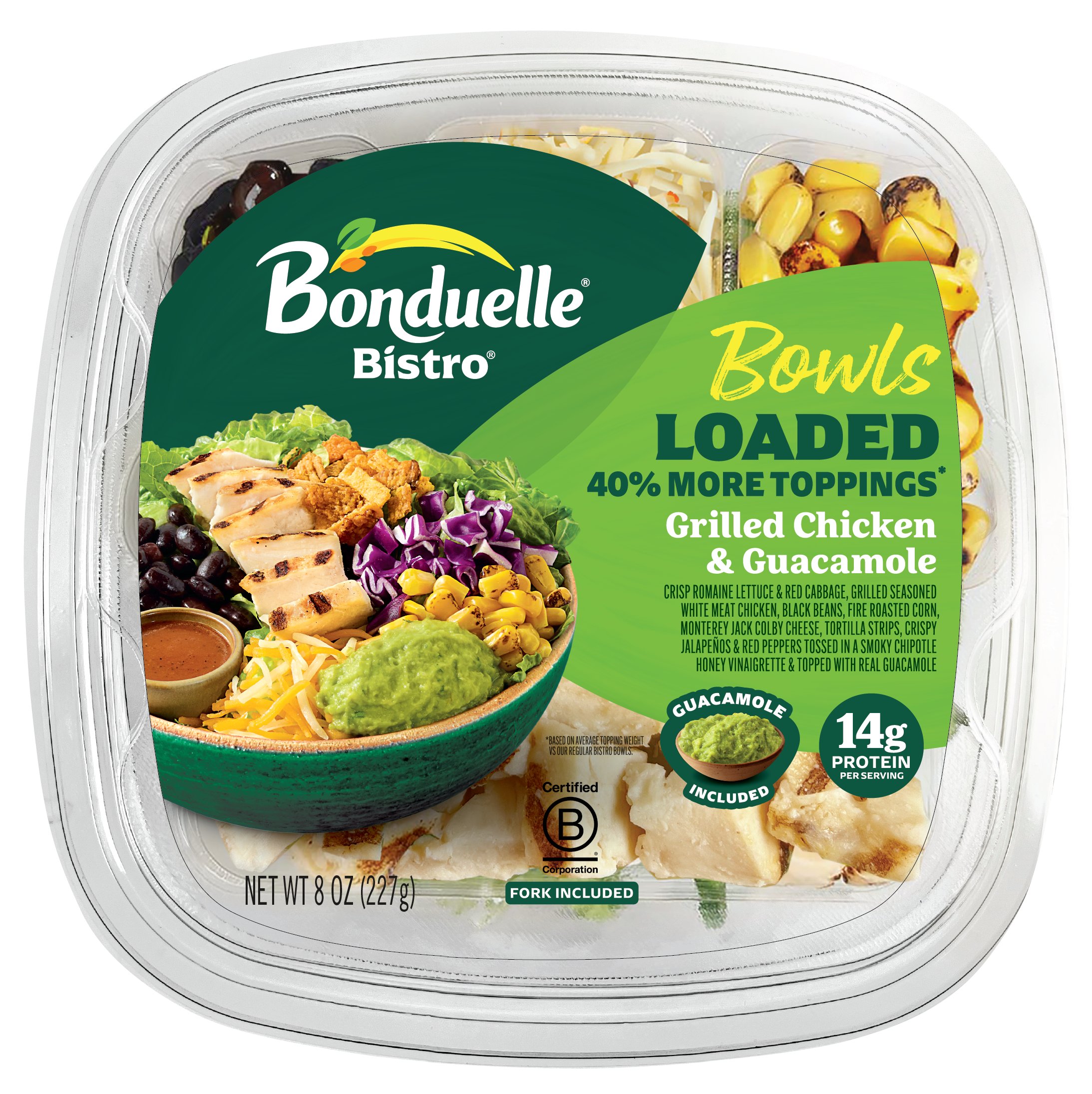 Bonduelle Bistro Bowls Grilled Chicken Salad - Guacamole & Chipotle ...