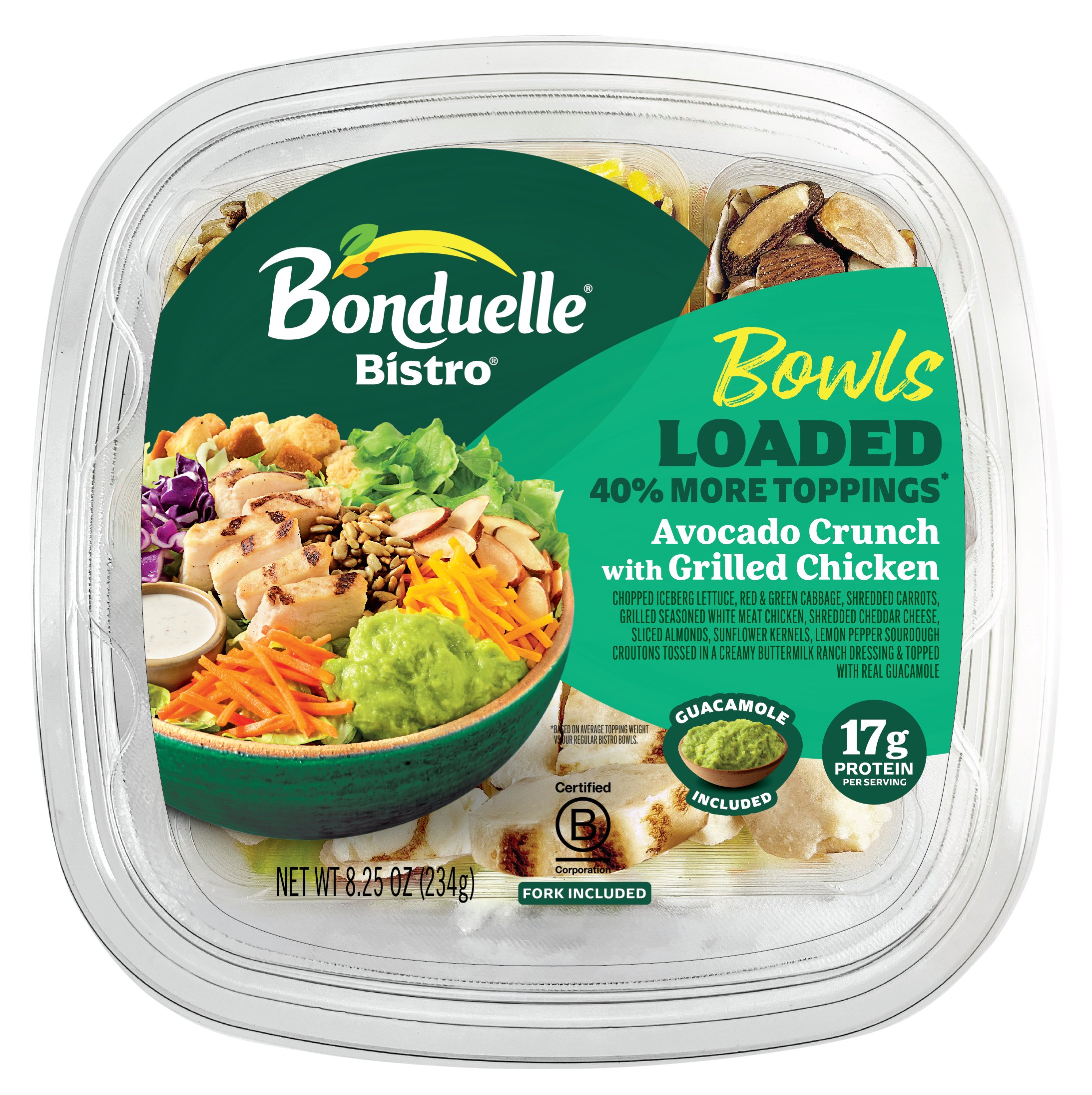Bonduelle Bistro Bowls Grilled Chicken Salad - Ranch & Avocado Crunch ...