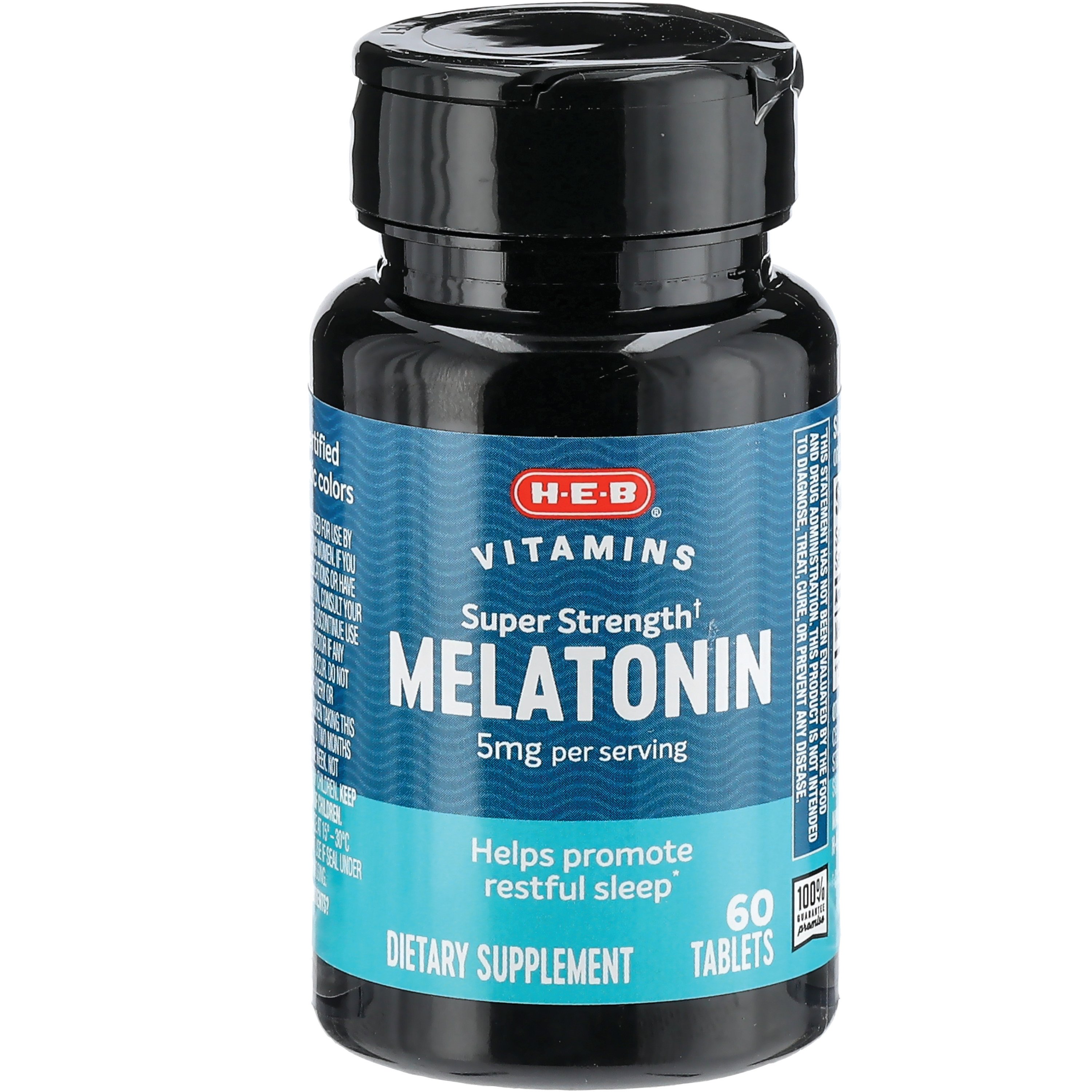 HEB HEB Super Strength Melatonin 5MG Tablets 60 Count - Shop Sleep ...