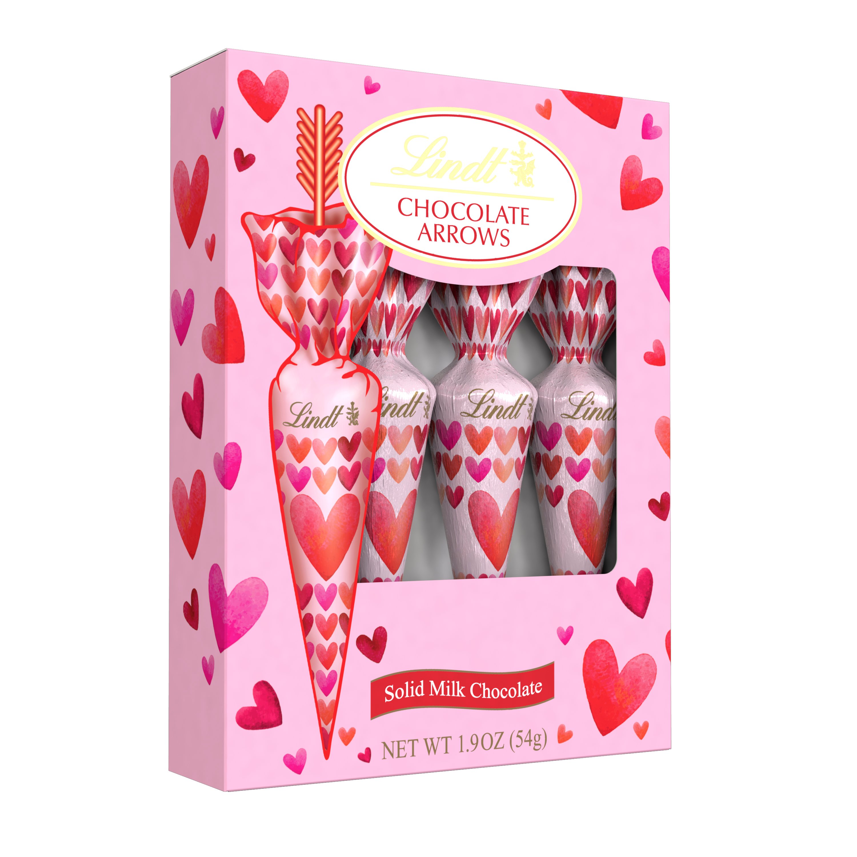 Lindt Solid Milk Chocolate Arrows Valentine's Candy, 4 pk - Shop Candy ...