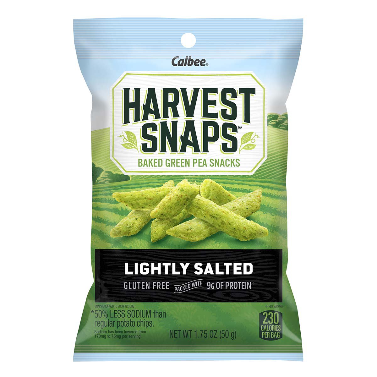 Calbee Harvest Snaps Lightly Salted Baked Green Pea Snack Crisps - Shop ...