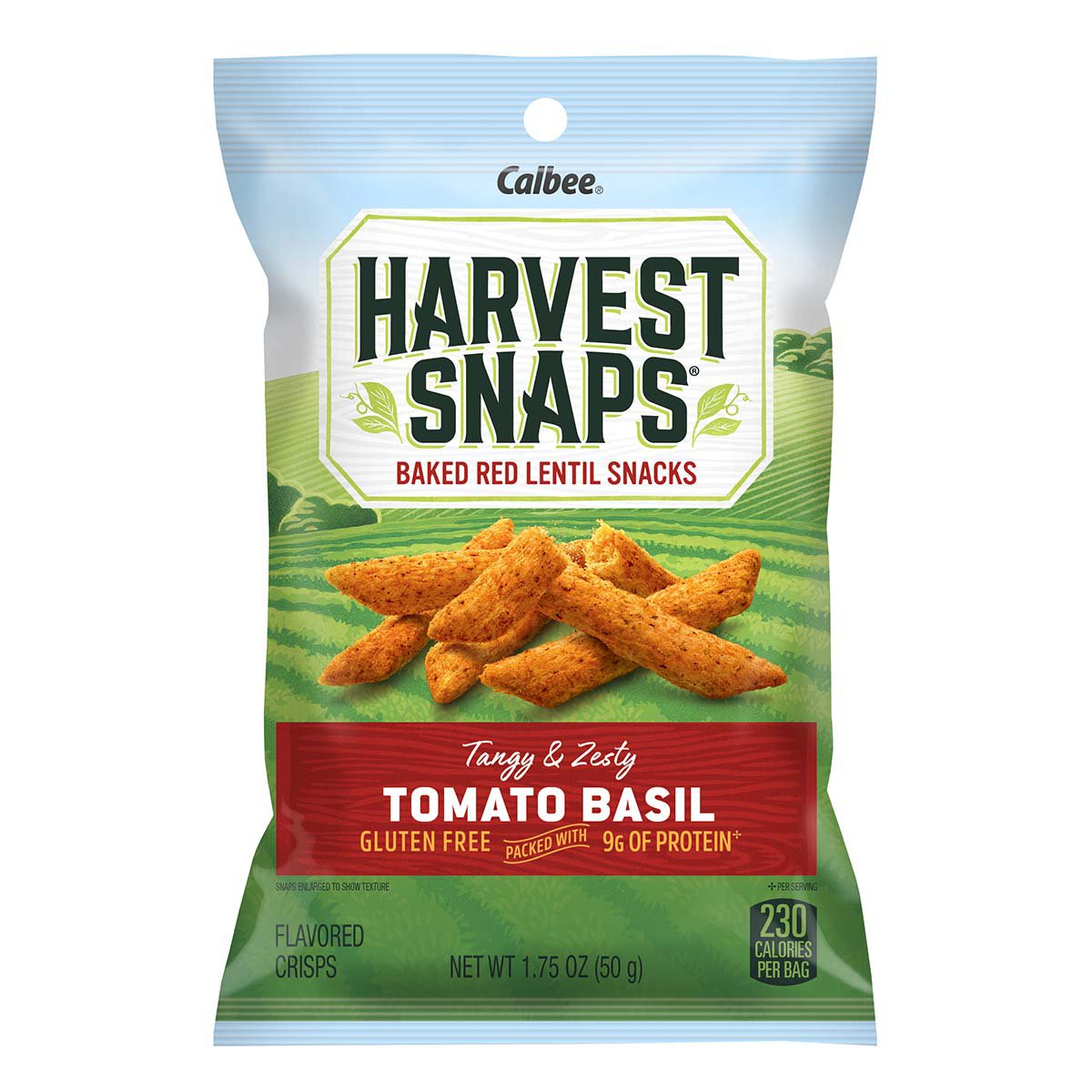 Calbee Harvest Snaps Tomato Basil Baked Red Lentil Snack Crisps - Shop ...