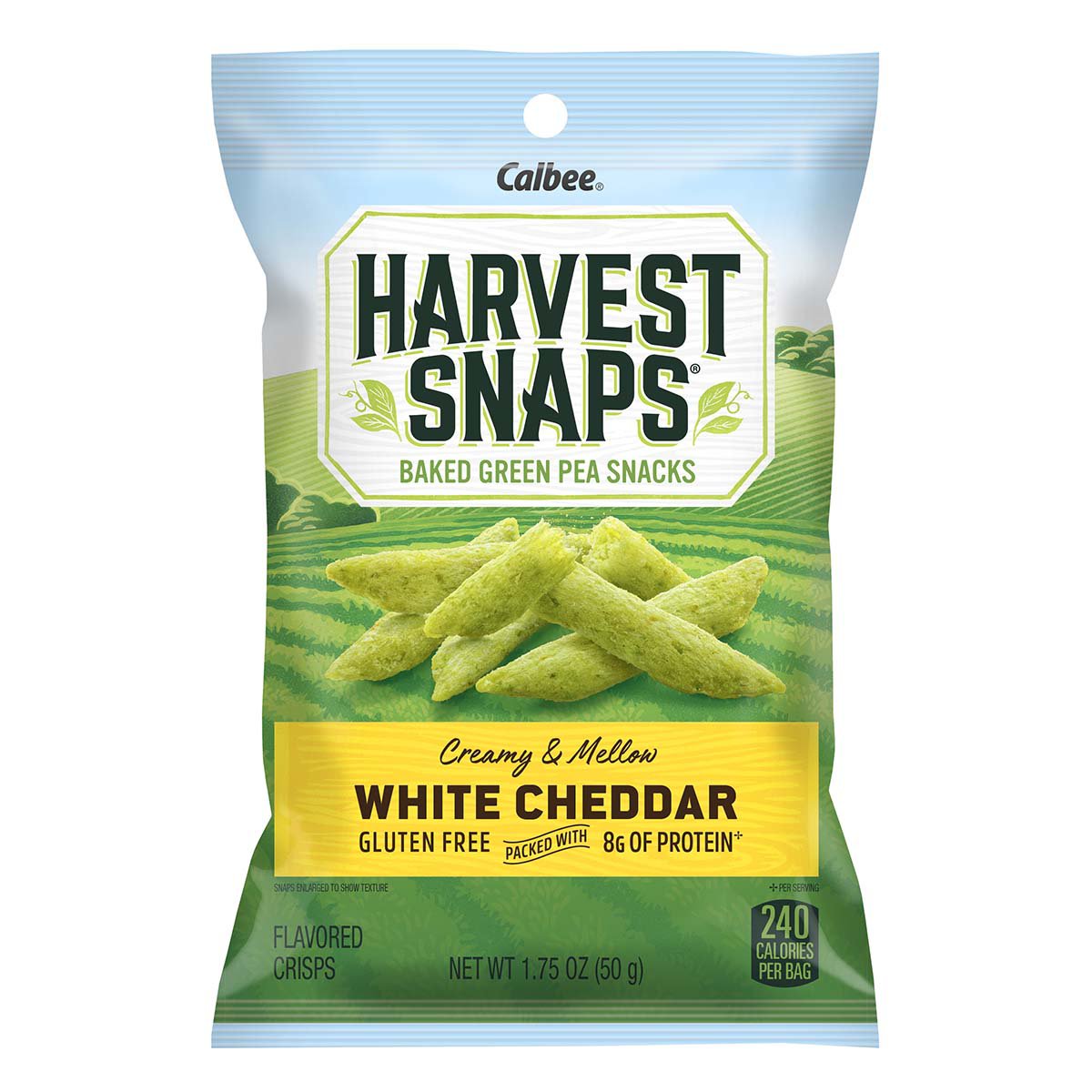 Calbee Harvest Snaps White Cheddar Baked Green Pea Snack Crisps - Shop ...