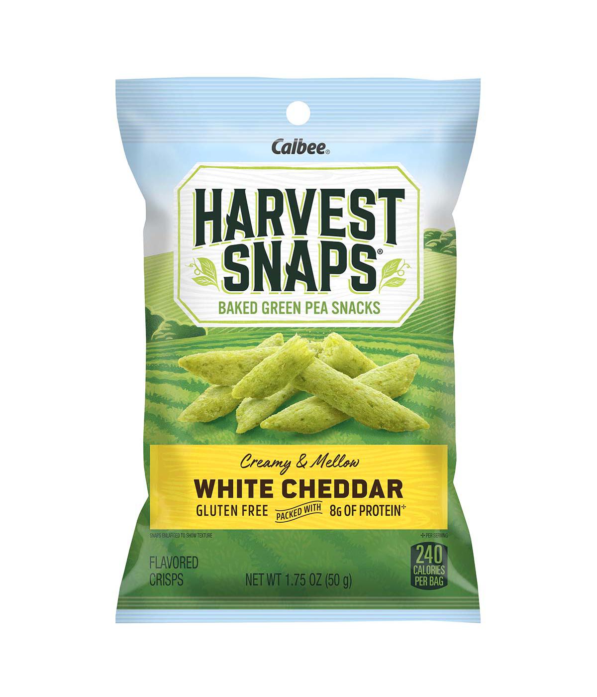 Calbee Harvest Snaps White Cheddar Baked Green Pea Snack Crisps - Shop ...