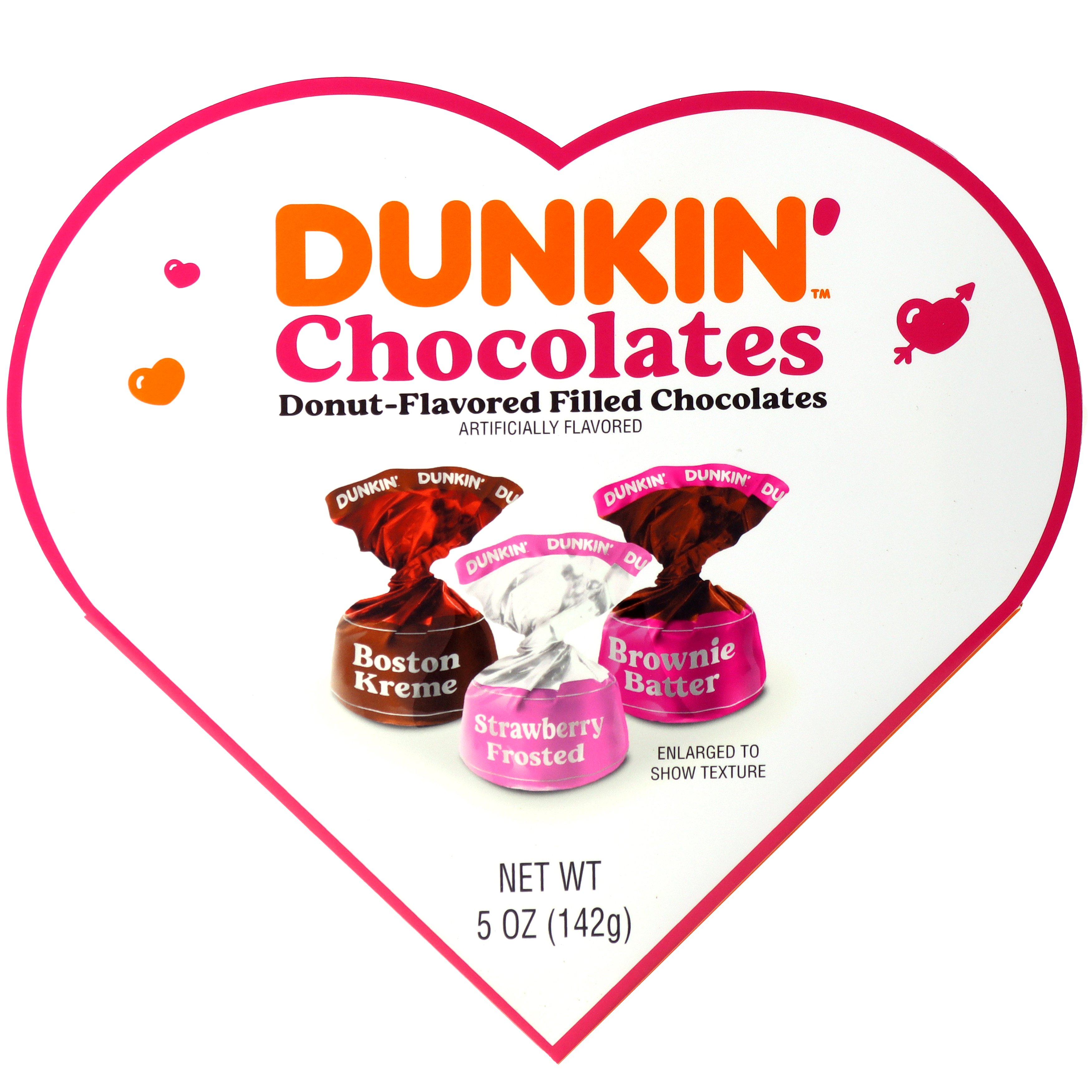 Frankford Dunkin' Donut-Flavored Filled Chocolates Valentine's Heart ...