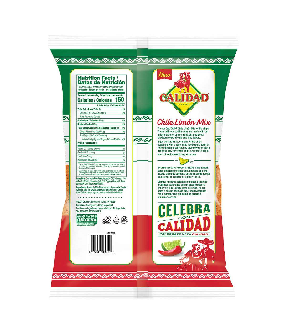 Calidad Tortilla Chiops - Chile Limon - Shop Chips at H-E-B