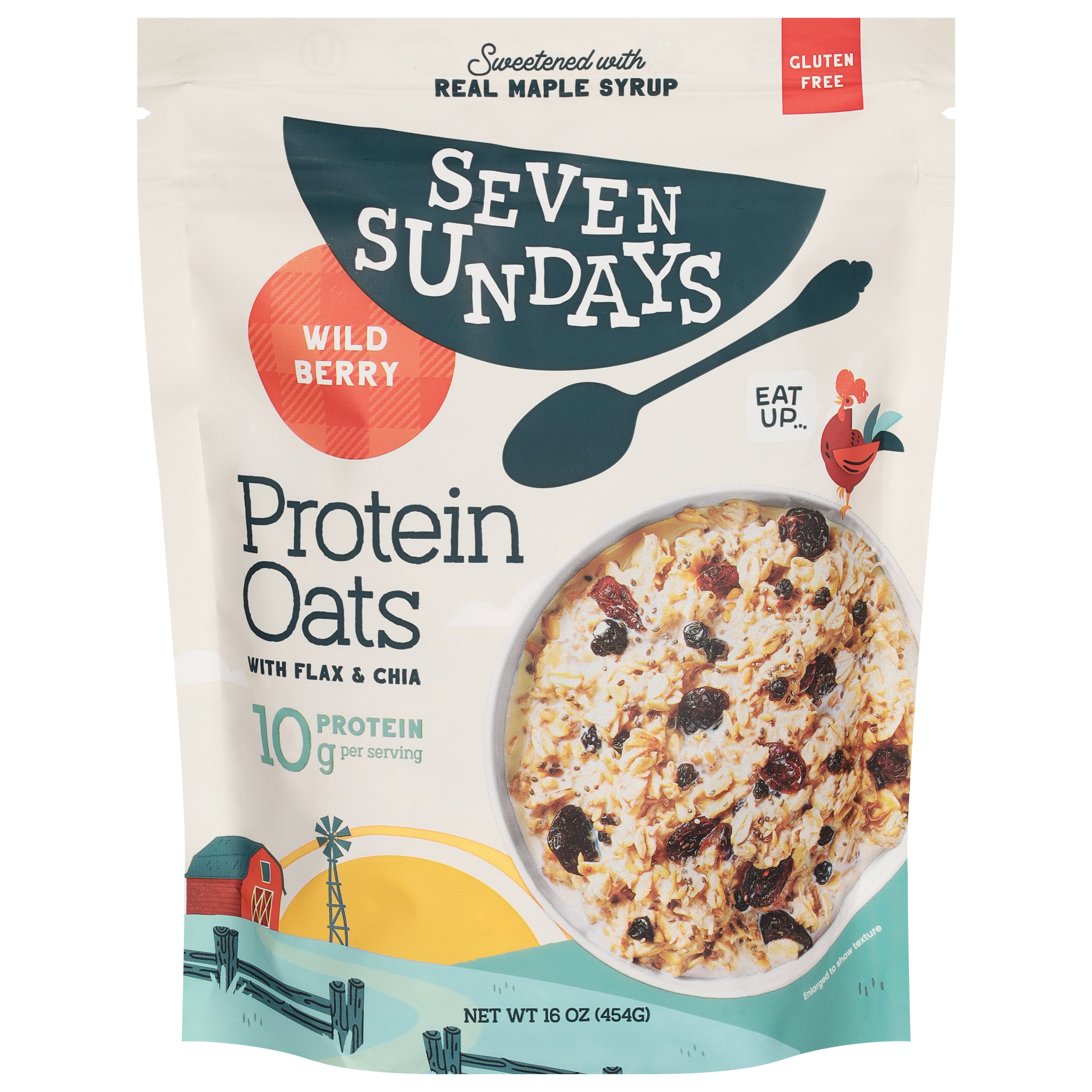 Seven Sundays Protein Oats Wildberry, 16 oz | Central Market - Really ...