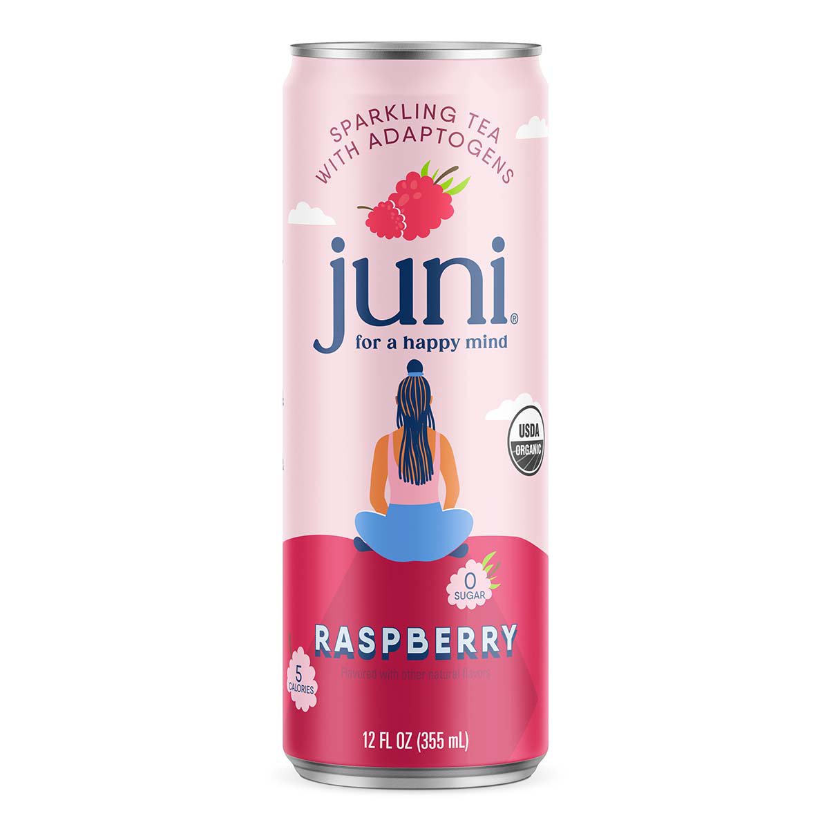 Juni Sparkling Adaptogen Tea - Raspberry - Shop Juice at H-E-B
