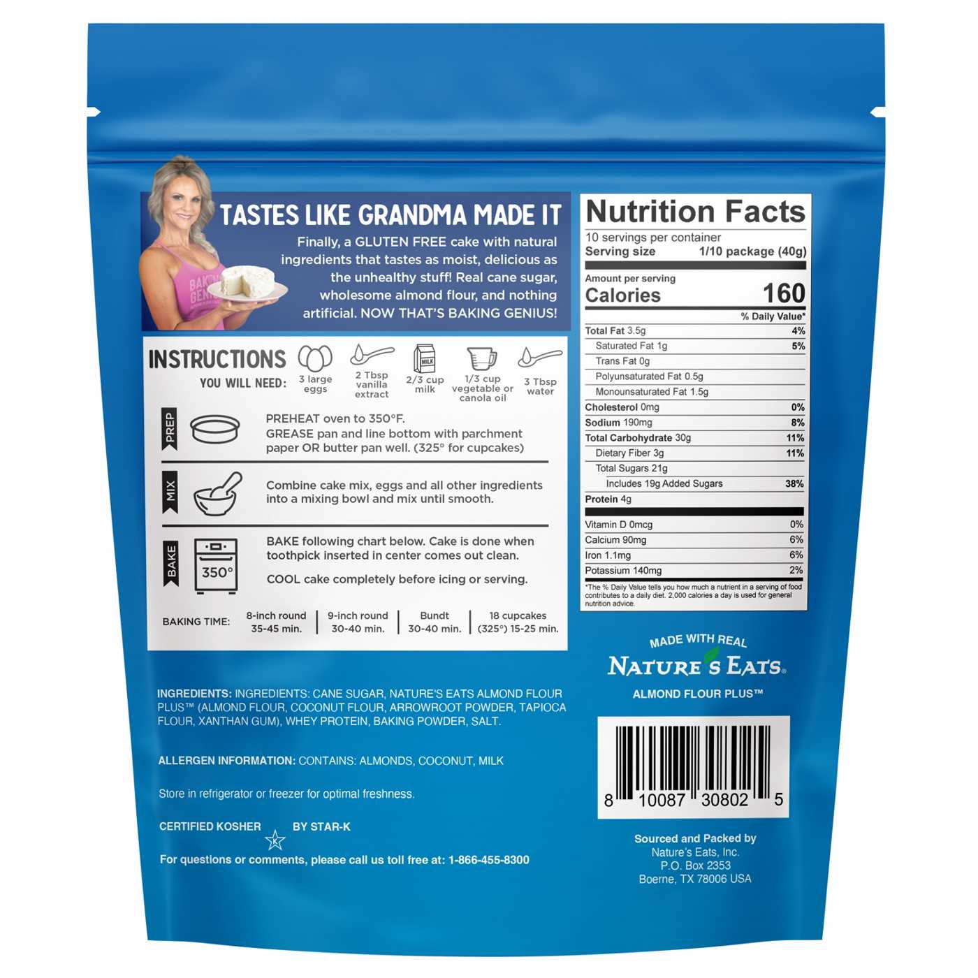 Nature's Eats Baking Genius Almond Flour Yellow Cake Mix - Shop Baking ...