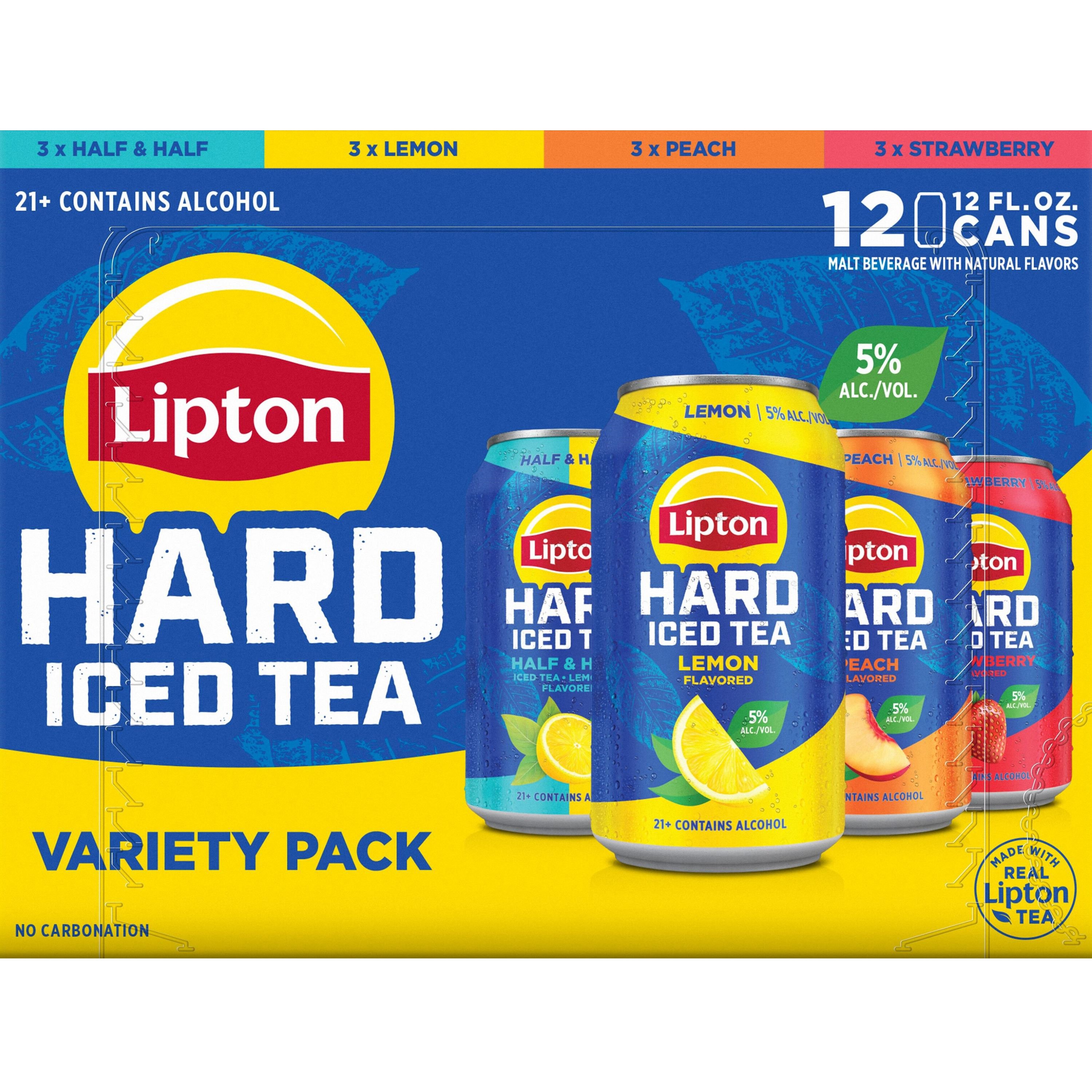 Lipton Hard Iced Tea Variety Pack 12 pk Cans - Shop Malt beverages ...