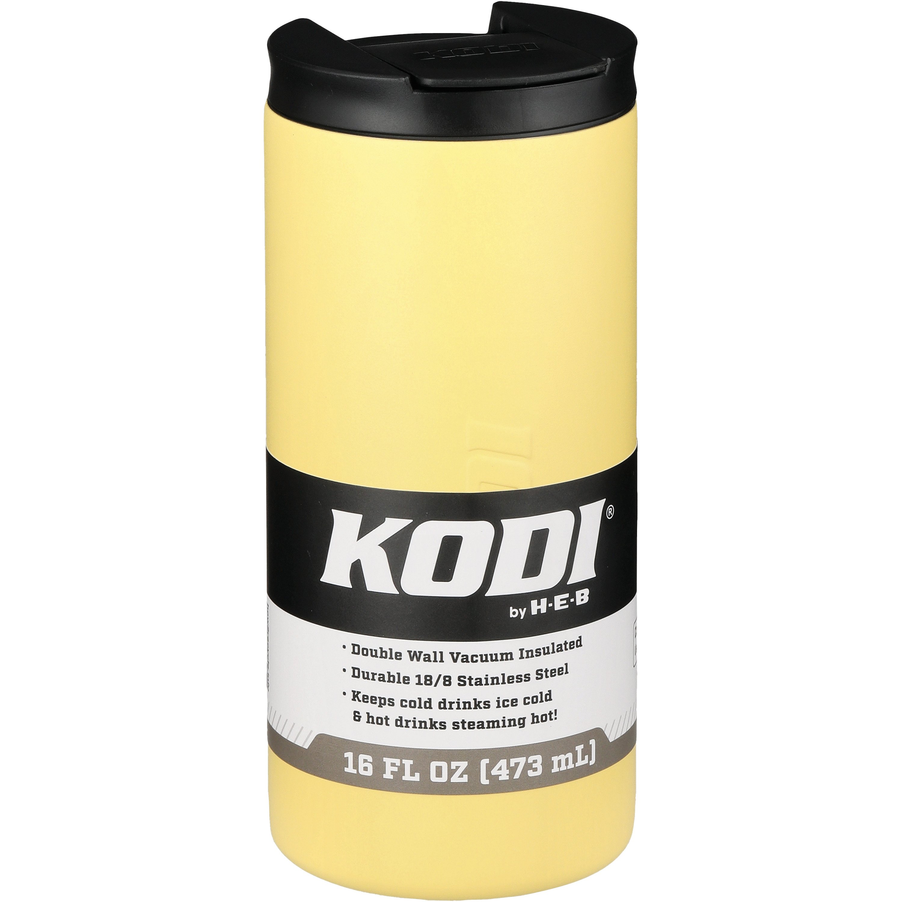 KODI by H-E-B Stainless Steel Spill Proof Travel Tumbler – Lemon - Shop ...