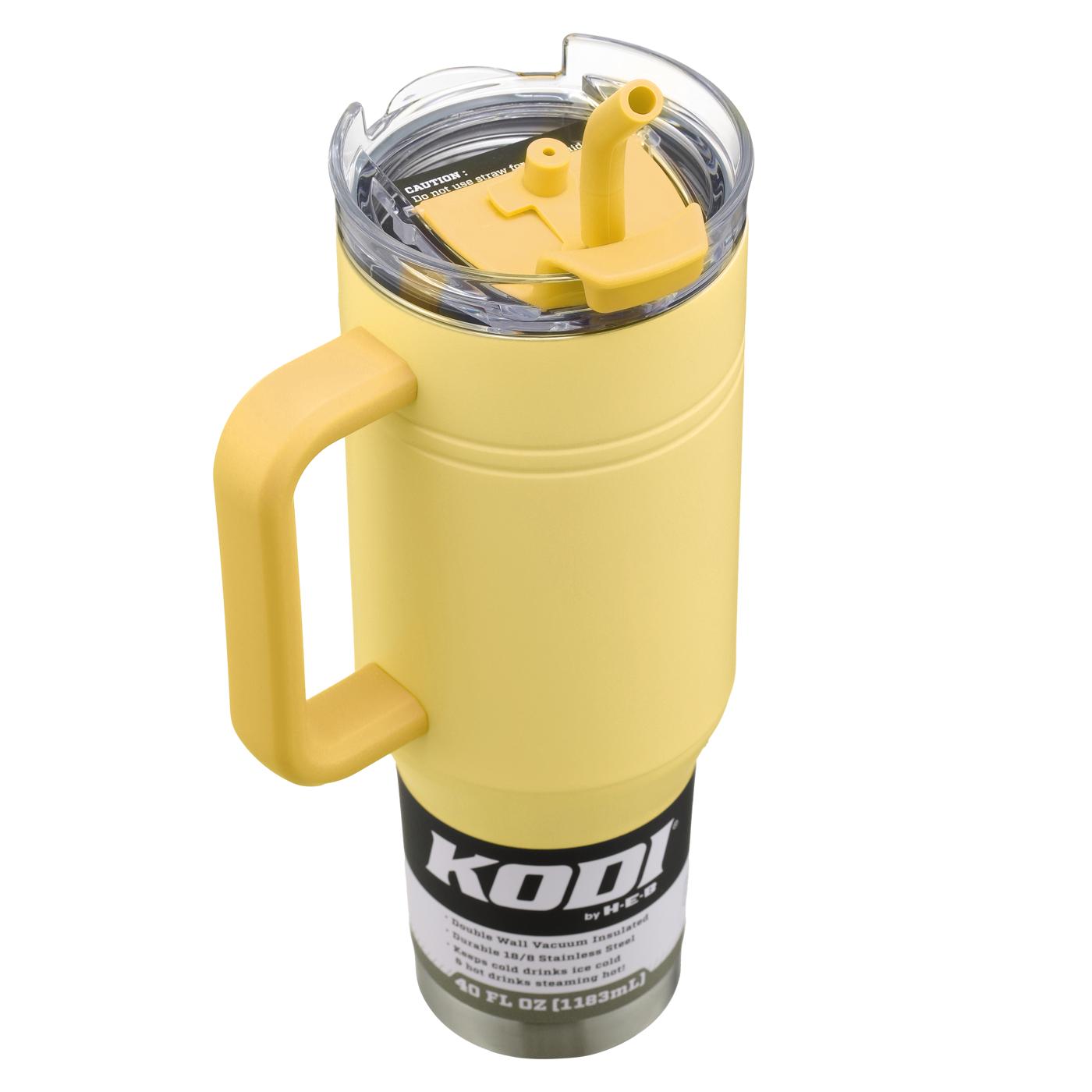 KODI by H-E-B Tumbler with Handle - Lemon - Shop Travel & to-go at H-E-B