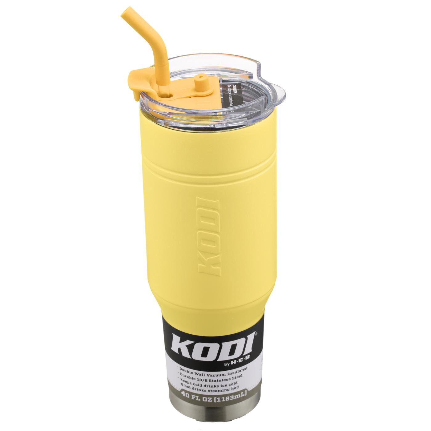 KODI by H-E-B Tumbler with Handle - Lemon - Shop Travel & to-go at H-E-B