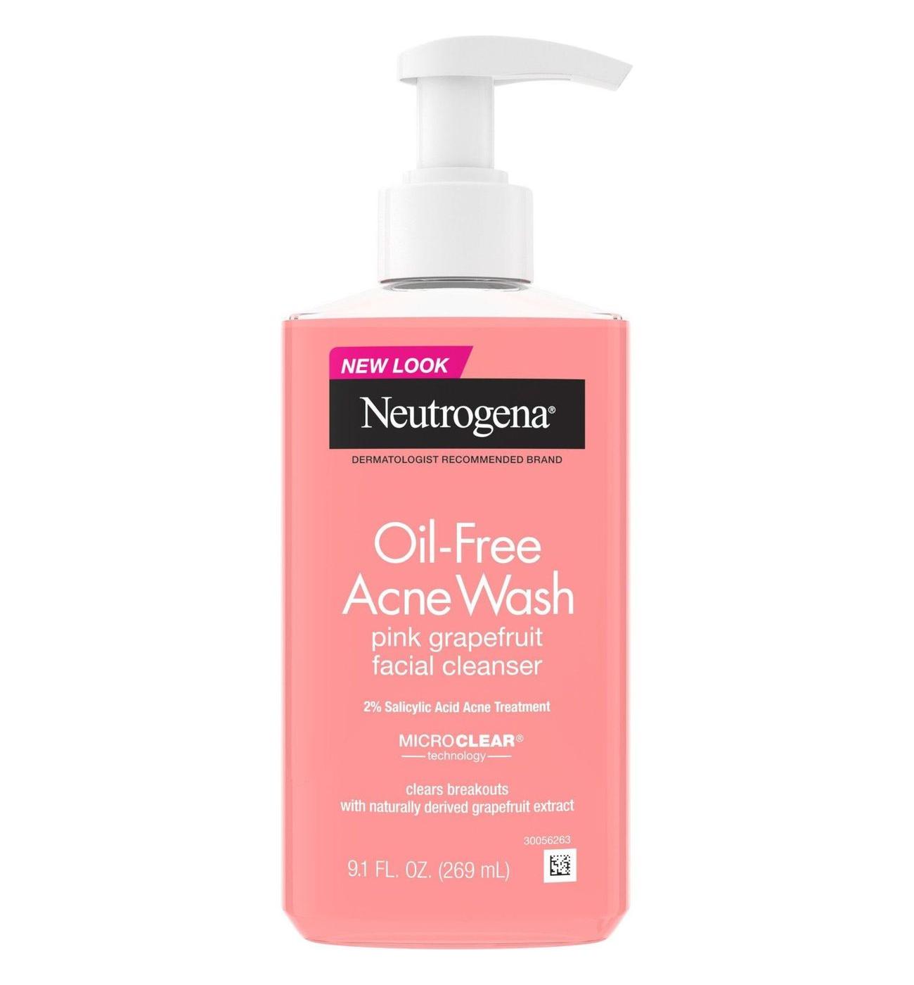 Neutrogena Oil Free Acne Facial Cleanser with Salicylic Acid - Pink ...