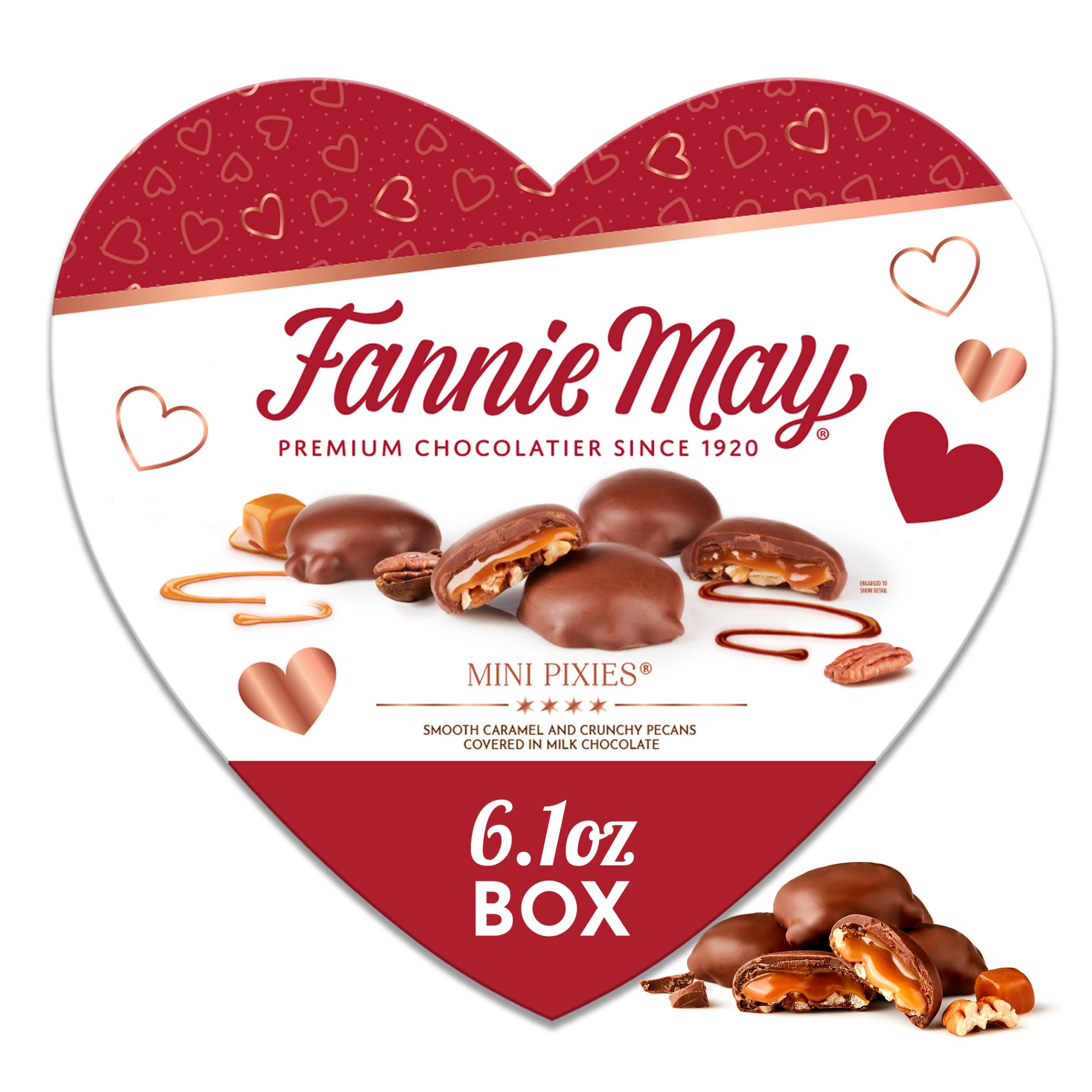 Fannie May Mini Pixies Valentine's Heart Gift Box - Shop Candy at H-E-B
