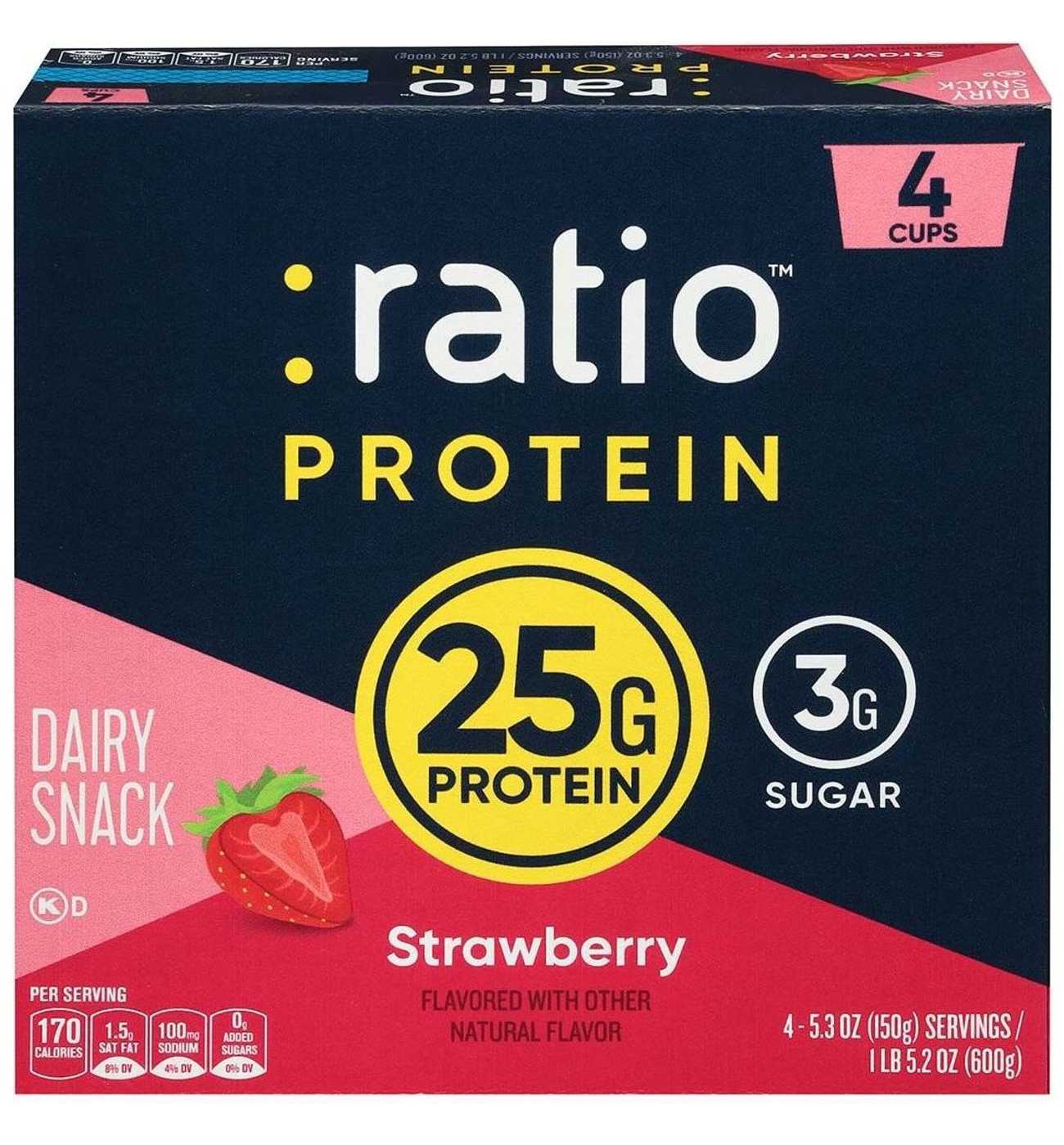 :ratio 25g Protein Strawberry Dairy Snack - Shop Yogurt at H-E-B