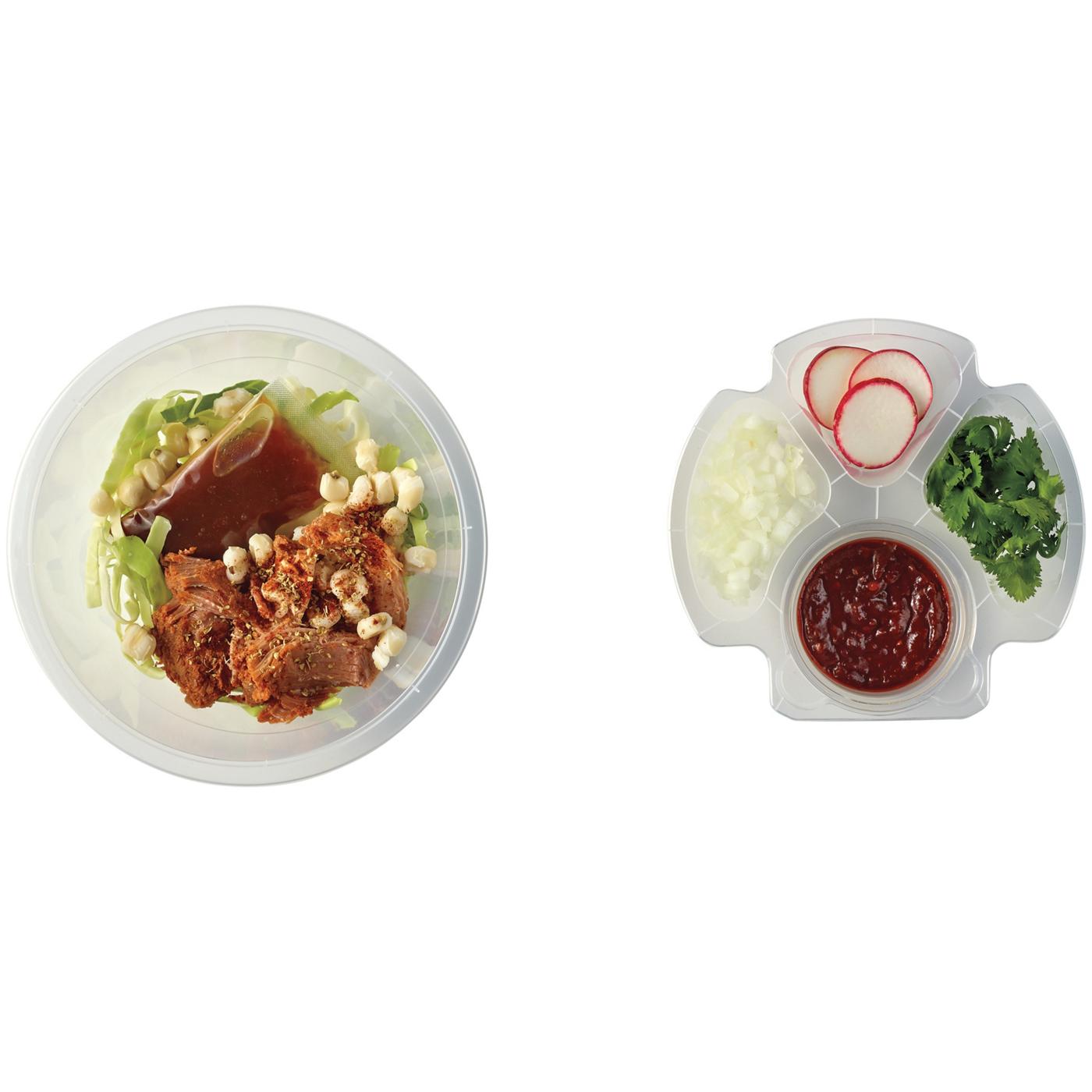 Meal Simple by H-E-B Pork Pozole Mix-In Soup - Shop Soup at H-E-B