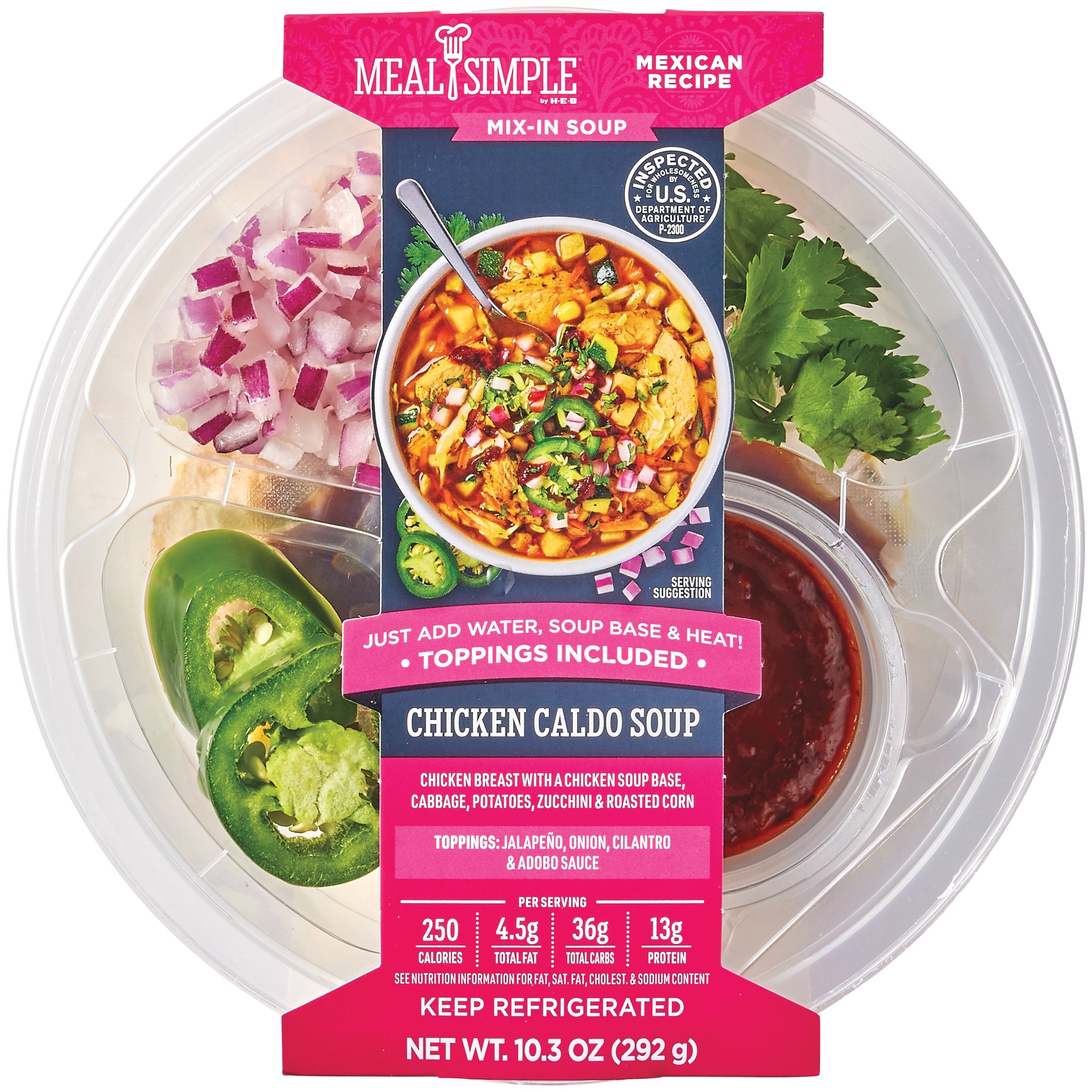 Meal Simple by H-E-B Chicken Caldo Mix-In Soup - Shop Soup at H-E-B