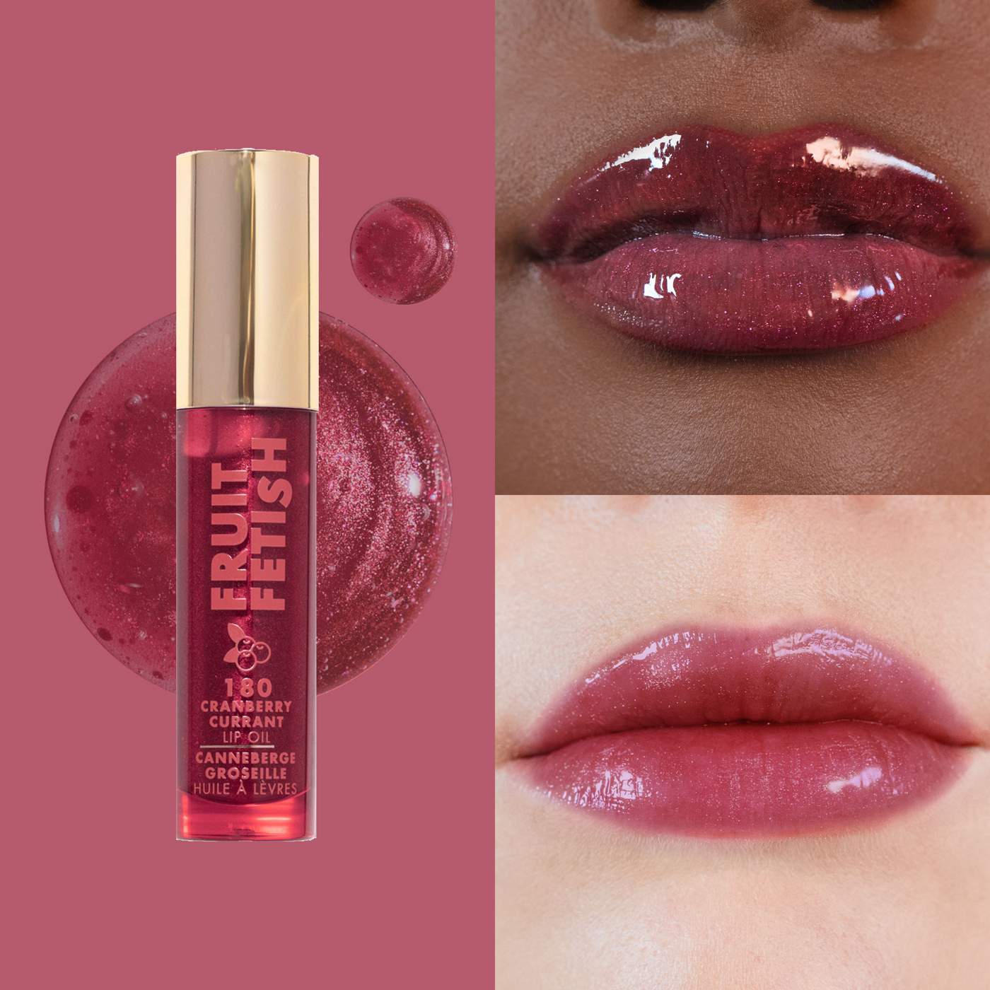 Milani Fruit Fetish Lip Oil - Cranberry Currant - Shop Lip gloss at H-E-B