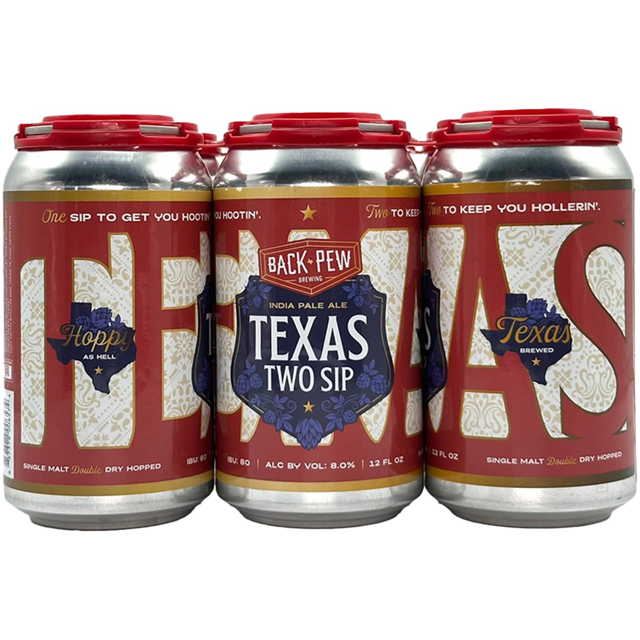 Back Pew Brewing Texas Two Sip IPA Craft Beer 6 pk Cans - Shop Beer at ...
