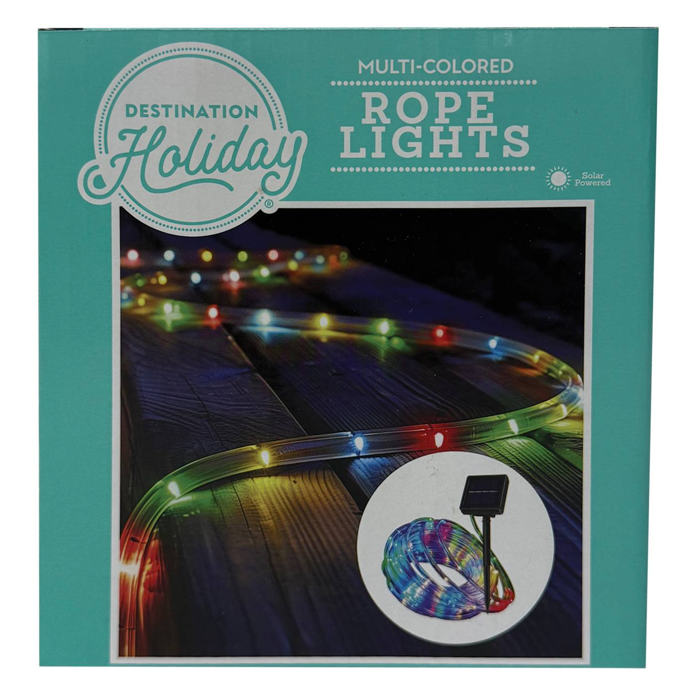 Destination Holiday Multi-Colored Rope Solar Powered Lights - Shop ...