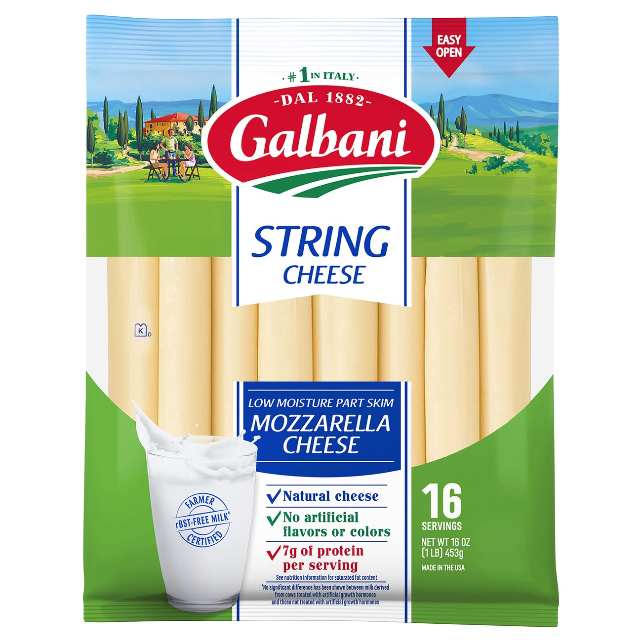 Galbani Low Moisture Part Skim Mozzarella String Cheese - Shop Cheese ...