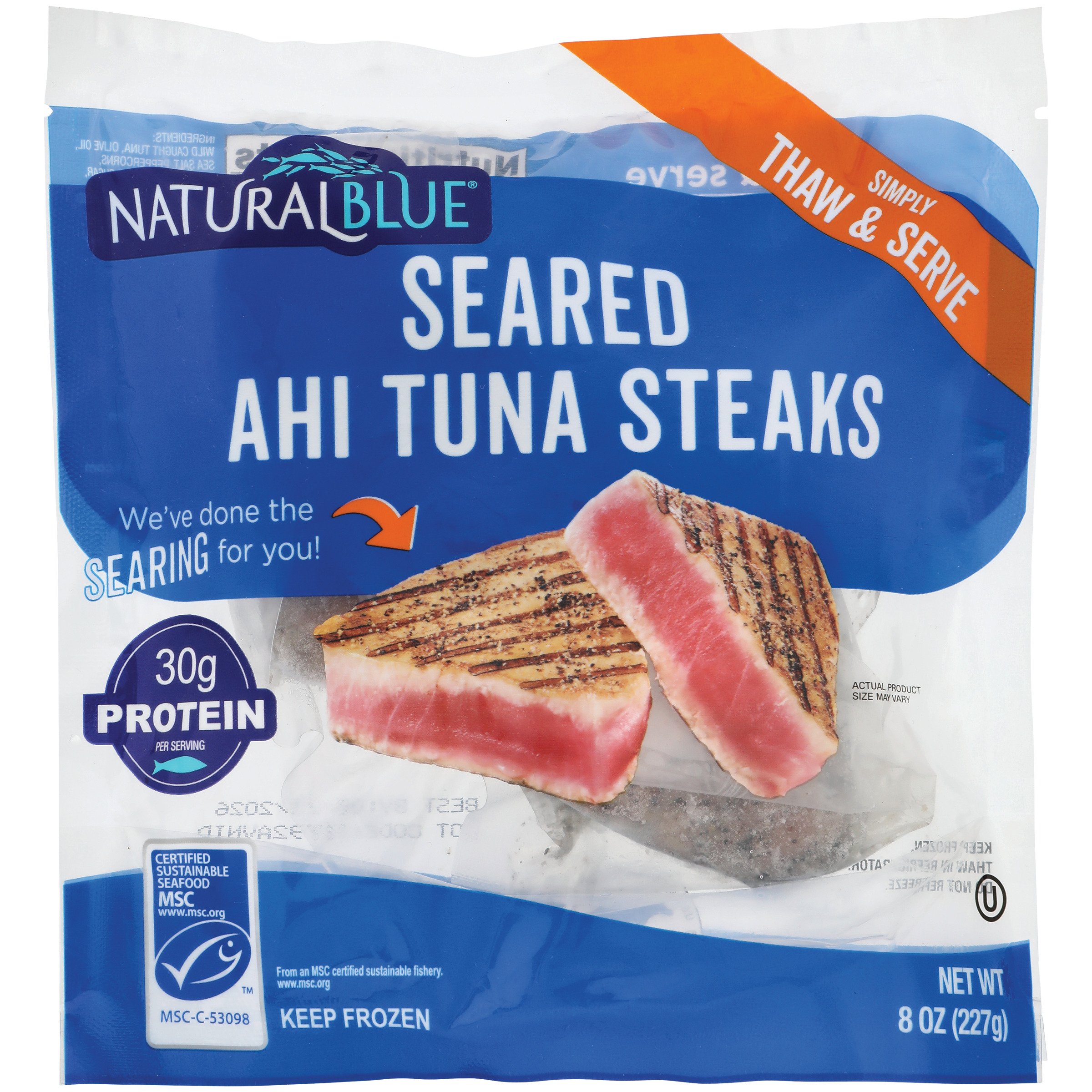 Frozen Seared Ahi Tuna Steaks - Shop Fish at H-E-B