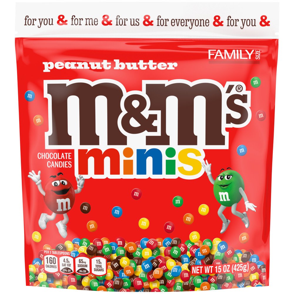 M&M'S Minis Peanut Butter Candy - Family Size - Shop Candy at H-E-B