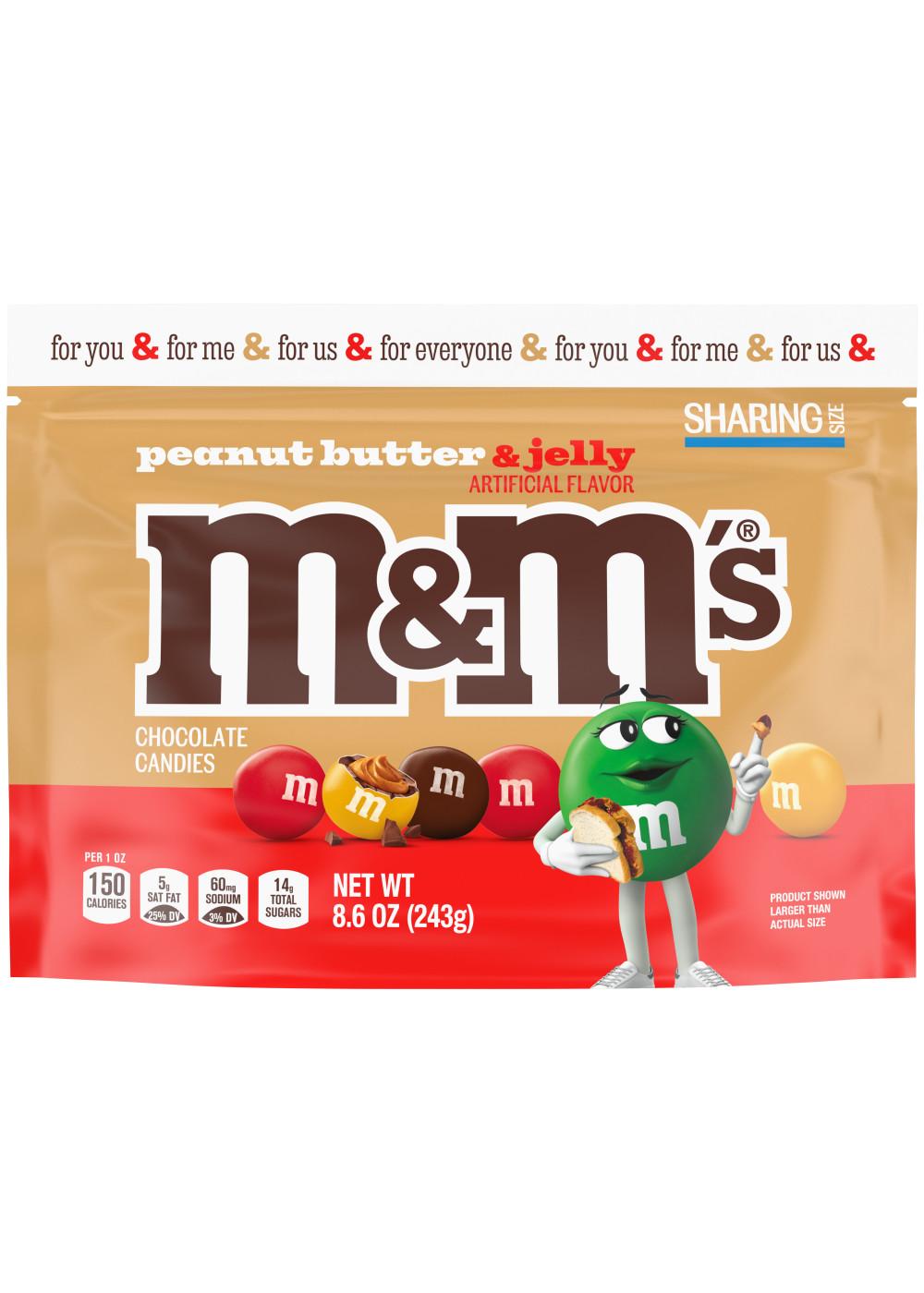 M&M'S Peanut Butter & Jelly Chocolate Candy - Sharing Size - Shop Candy ...