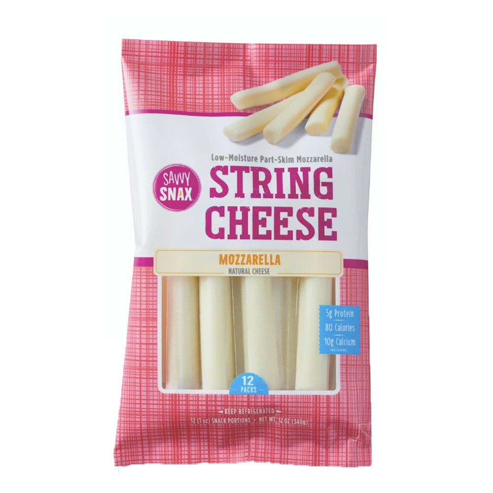Savvy Snax Low Moisture Part Skim Mozzarella String Cheese - Shop ...