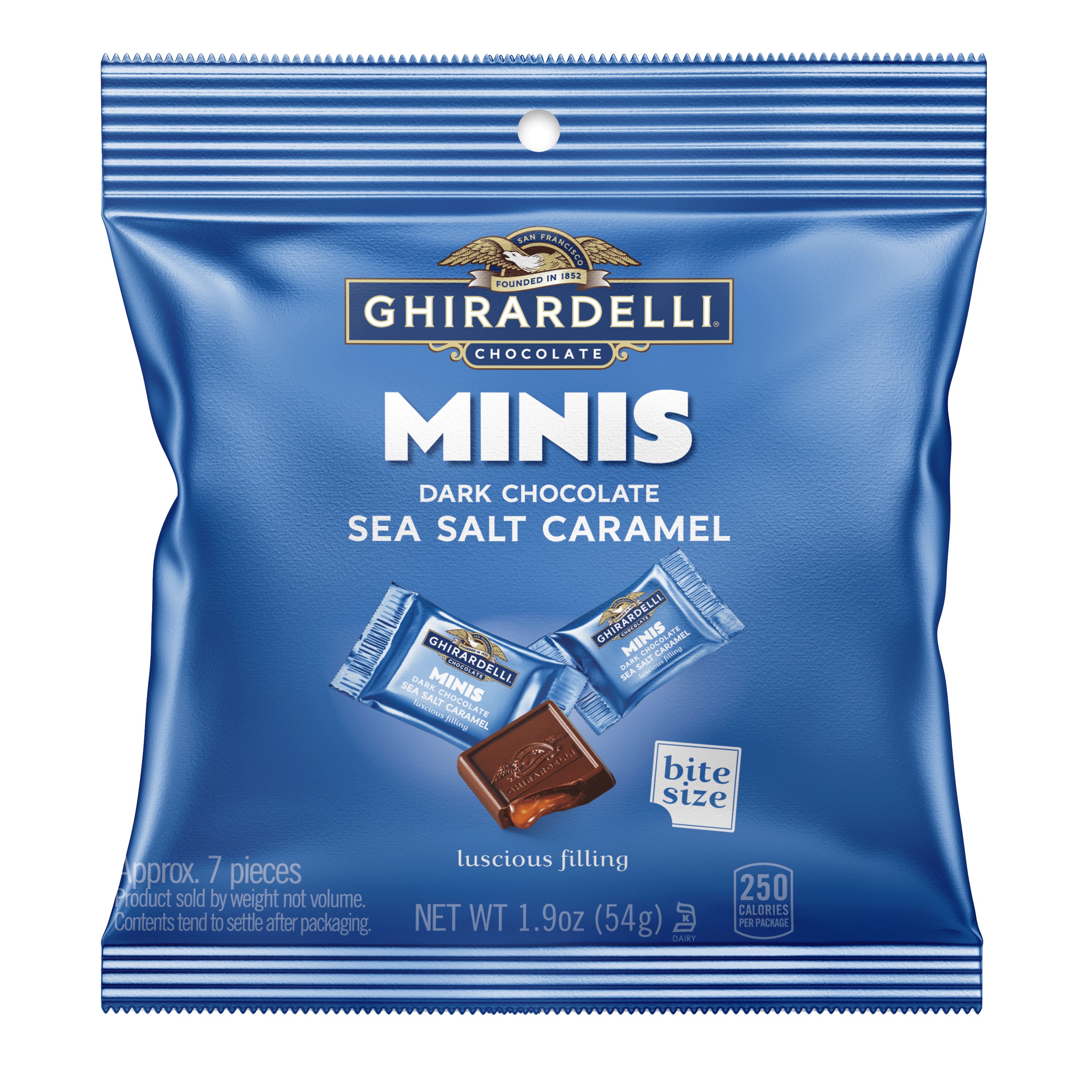 Ghirardelli Dark Chocolate Sea Salt Caramel Minis - Shop Candy at H-E-B