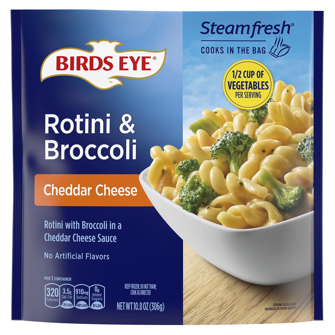 Birds Eye Steamfresh Rotini & Broccoli Cheddar Cheese - Shop Entrees ...
