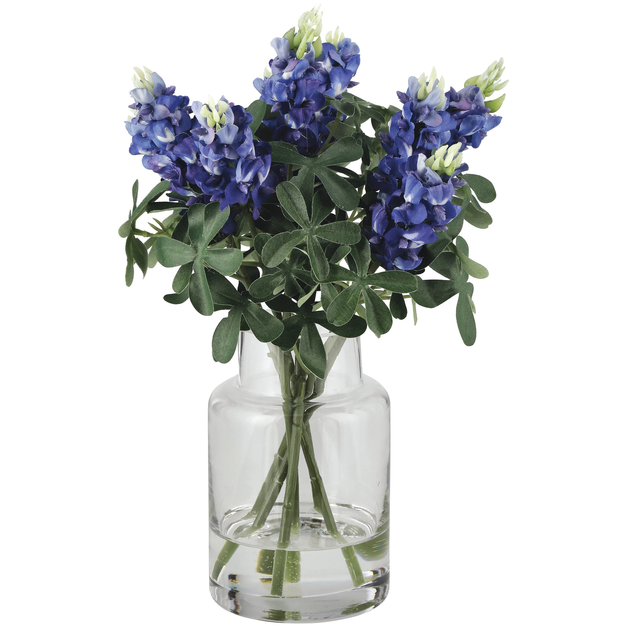 Haven + Key Faux Bluebonnet Bouquet in Glass Vase - Shop Seasonal decor ...